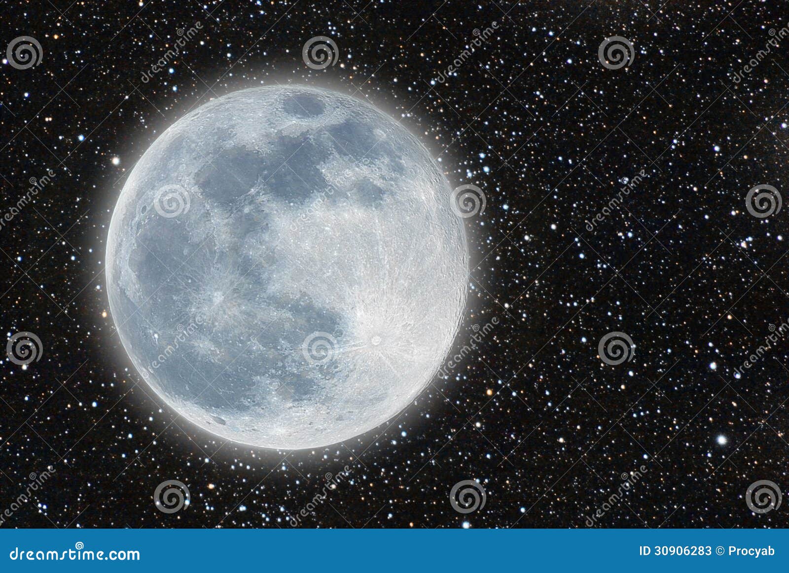 Lune d'Iluminated image stock. Image du imagination, comète - 30906283