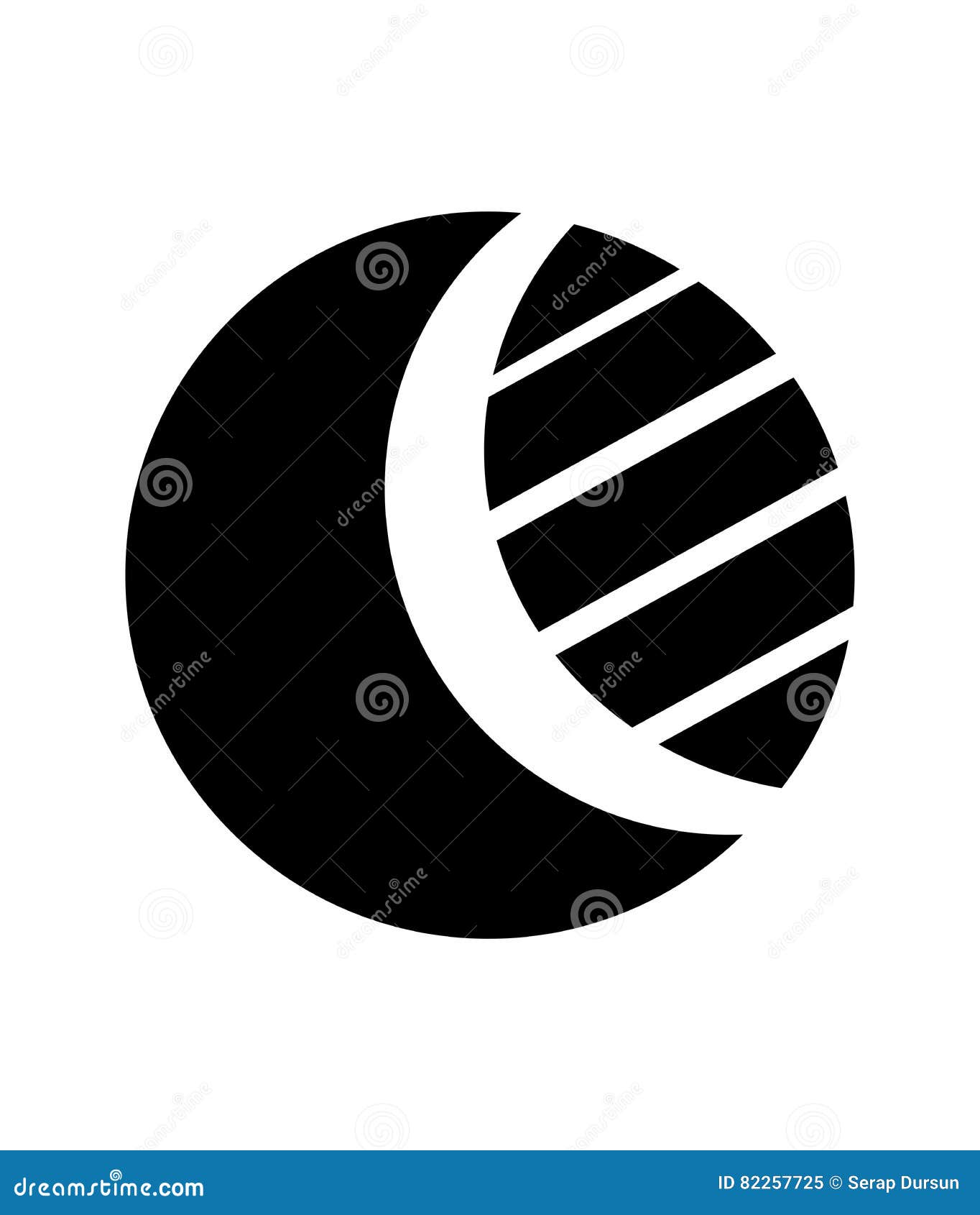 Lune Logo Icon illustration de vecteur. Illustration du céleste - 82257725