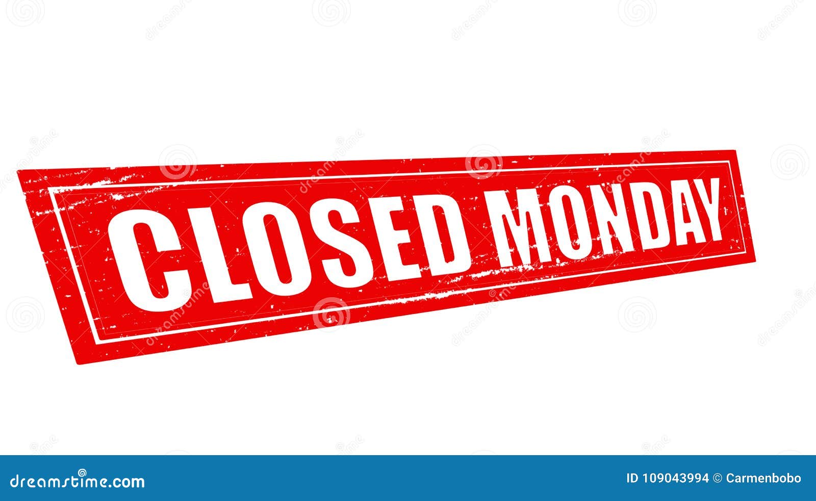 Lunes cerrado stock de ilustración. Ilustración de rectangular - 109043994