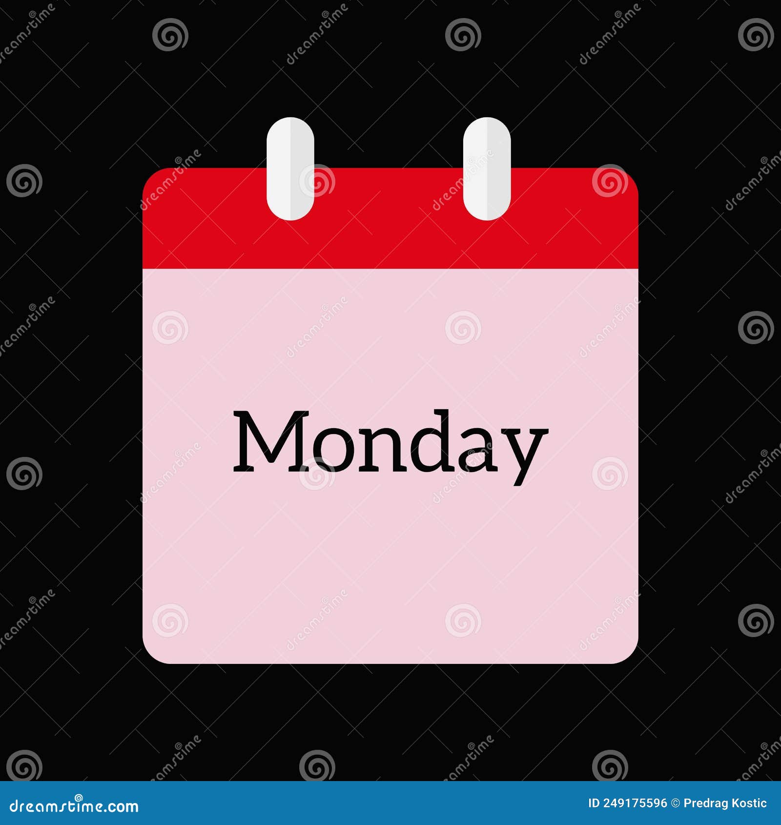 Lunes es el calendario stock de ilustración. Ilustración de iconos ...