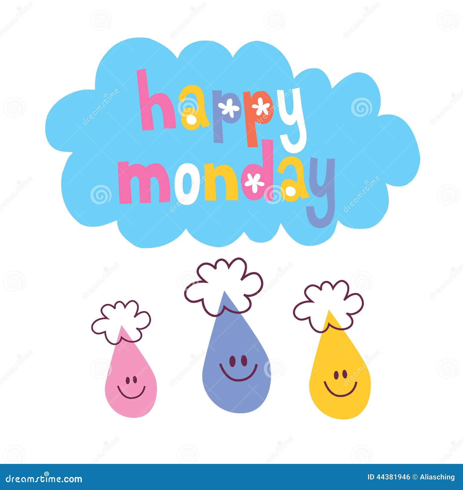 Lunes feliz ilustración del vector. Ilustración de feliz - 44381946