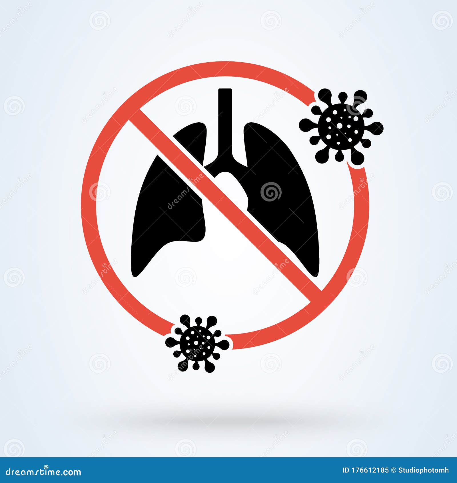 Lung Bacteria Flat Composition Cartoon Vector | CartoonDealer.com ...