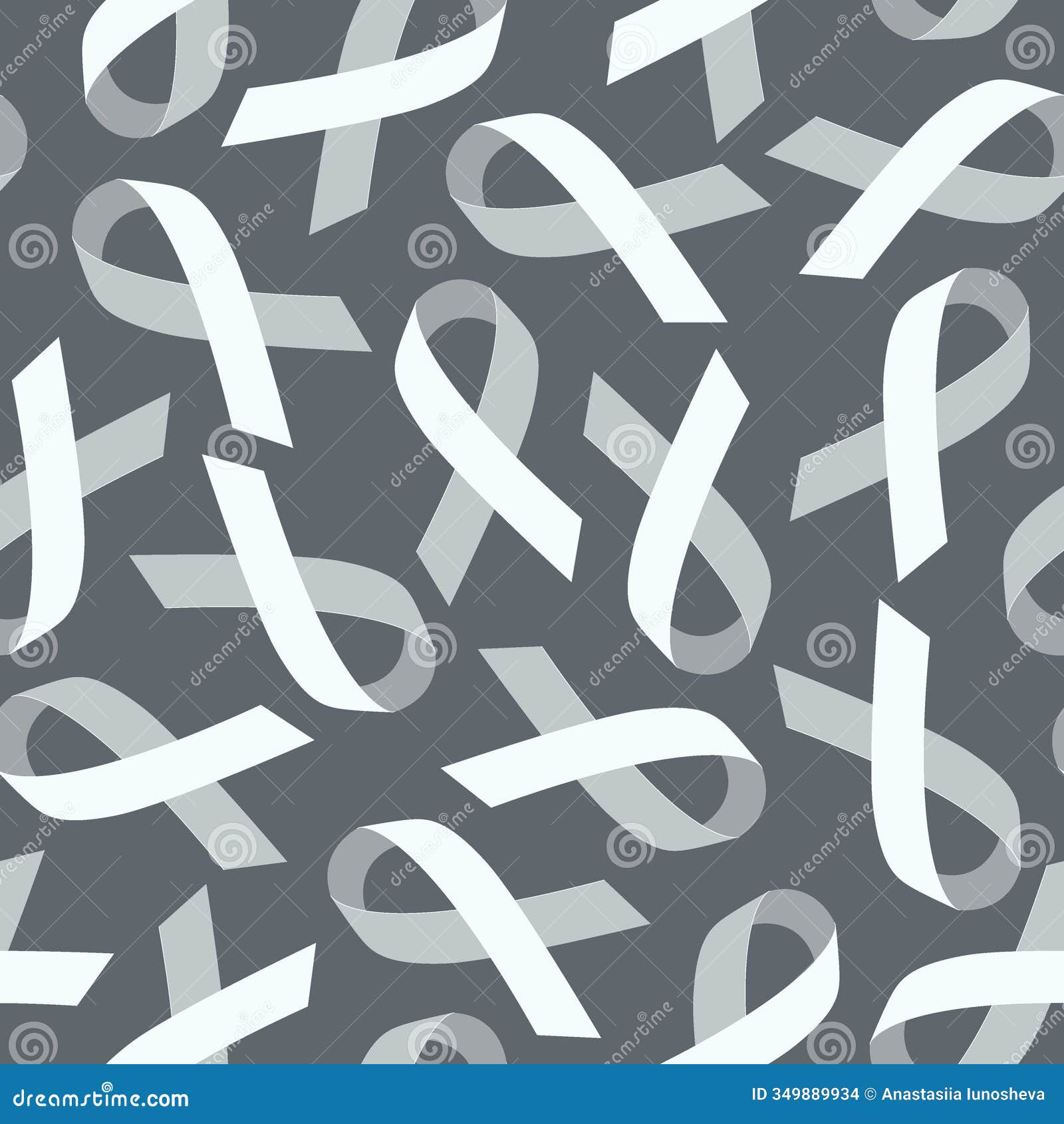 Lung Cancer Awareness Month. Seamless Pattern of White Ribbons Stock ...