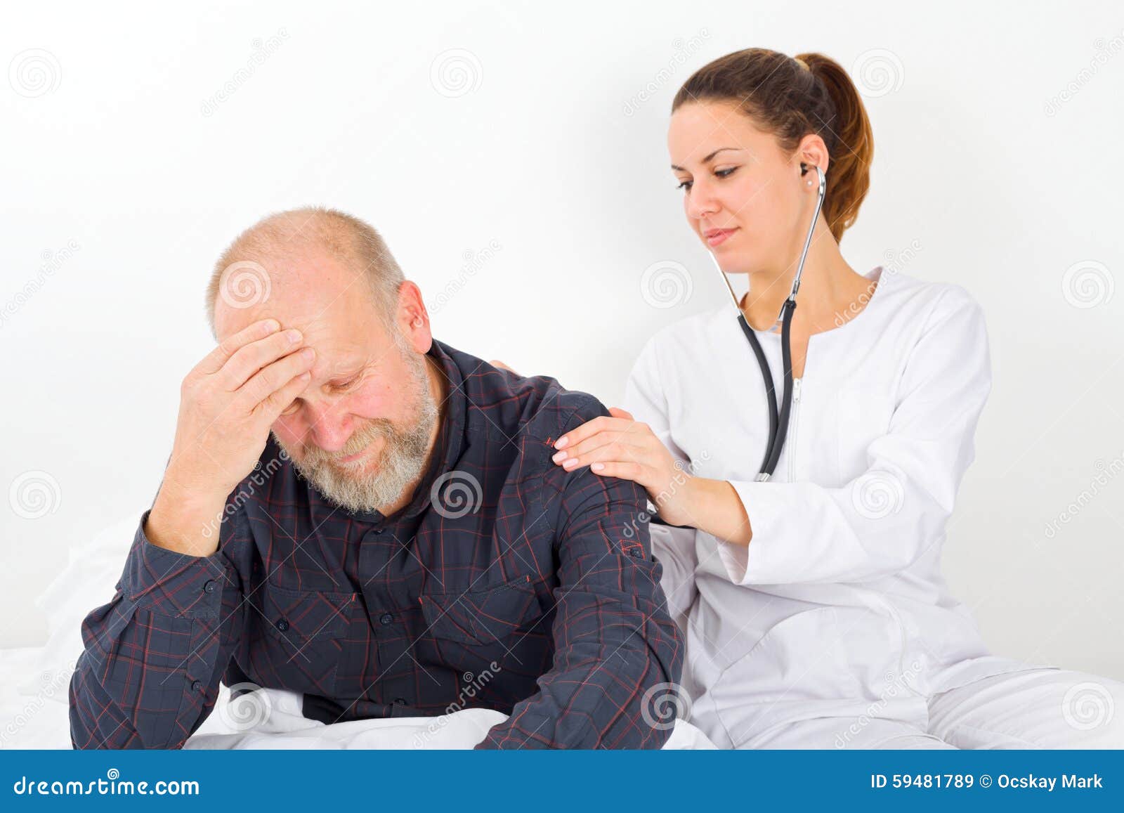 Lung examination stock image. Image of care, auscultate - 59481789