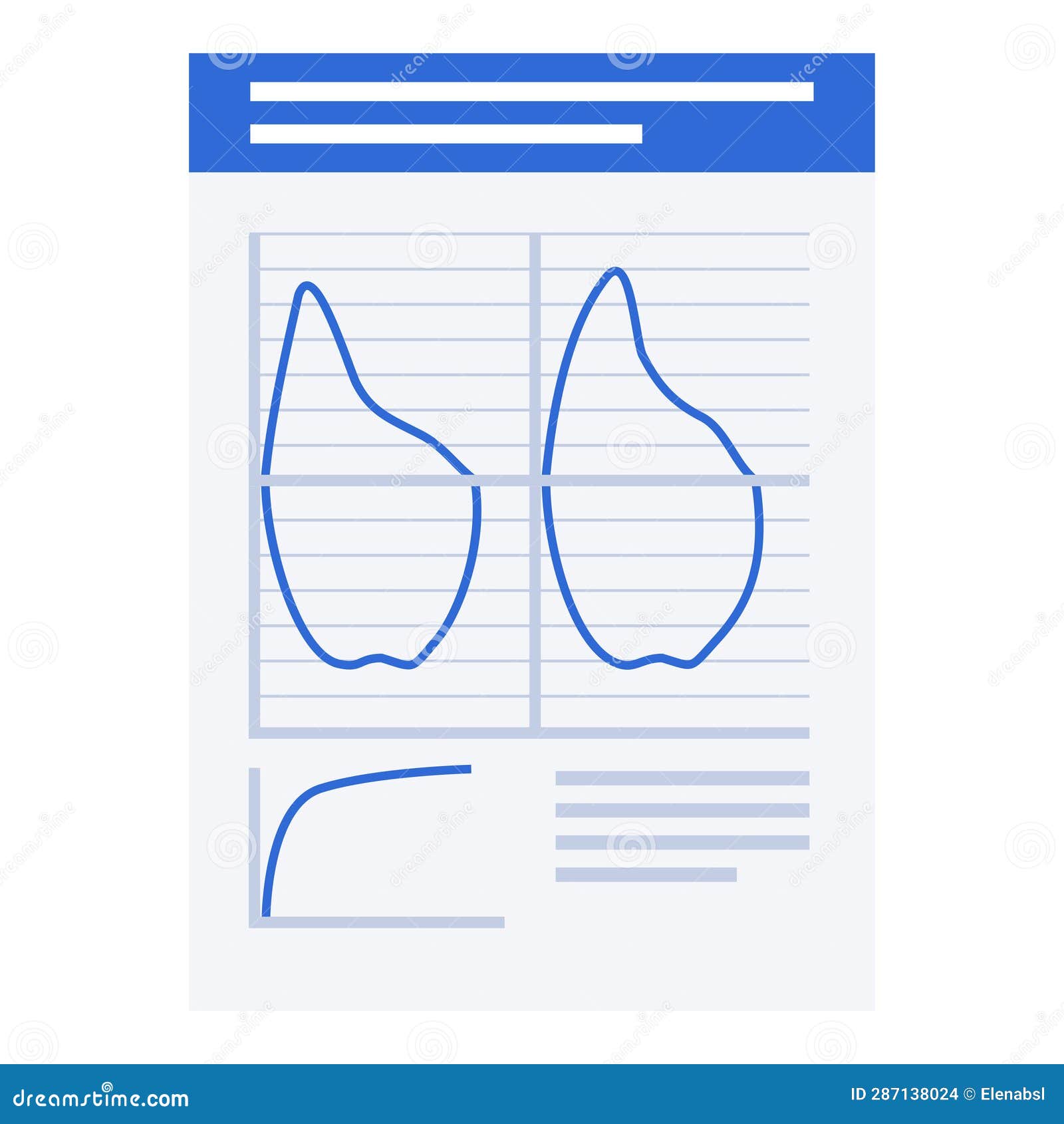 Lung Function Test Medical Record Stock Illustration - Illustration of ...