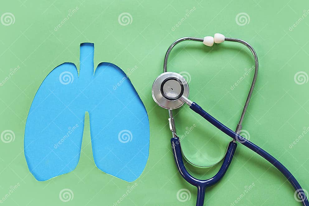 Lung Health Therapy Medical Concept Silhouette Of The Lungs And A