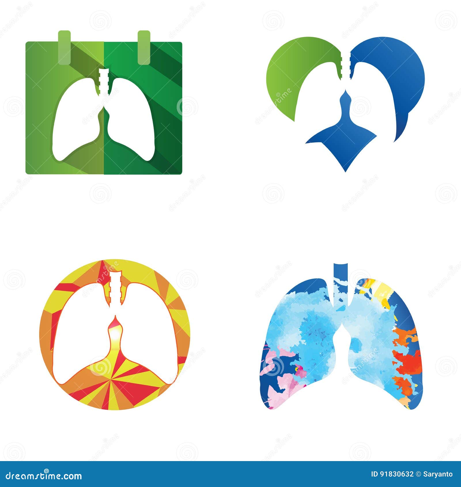 Lung icons Vector stock vector. Illustration of healthy - 91830632