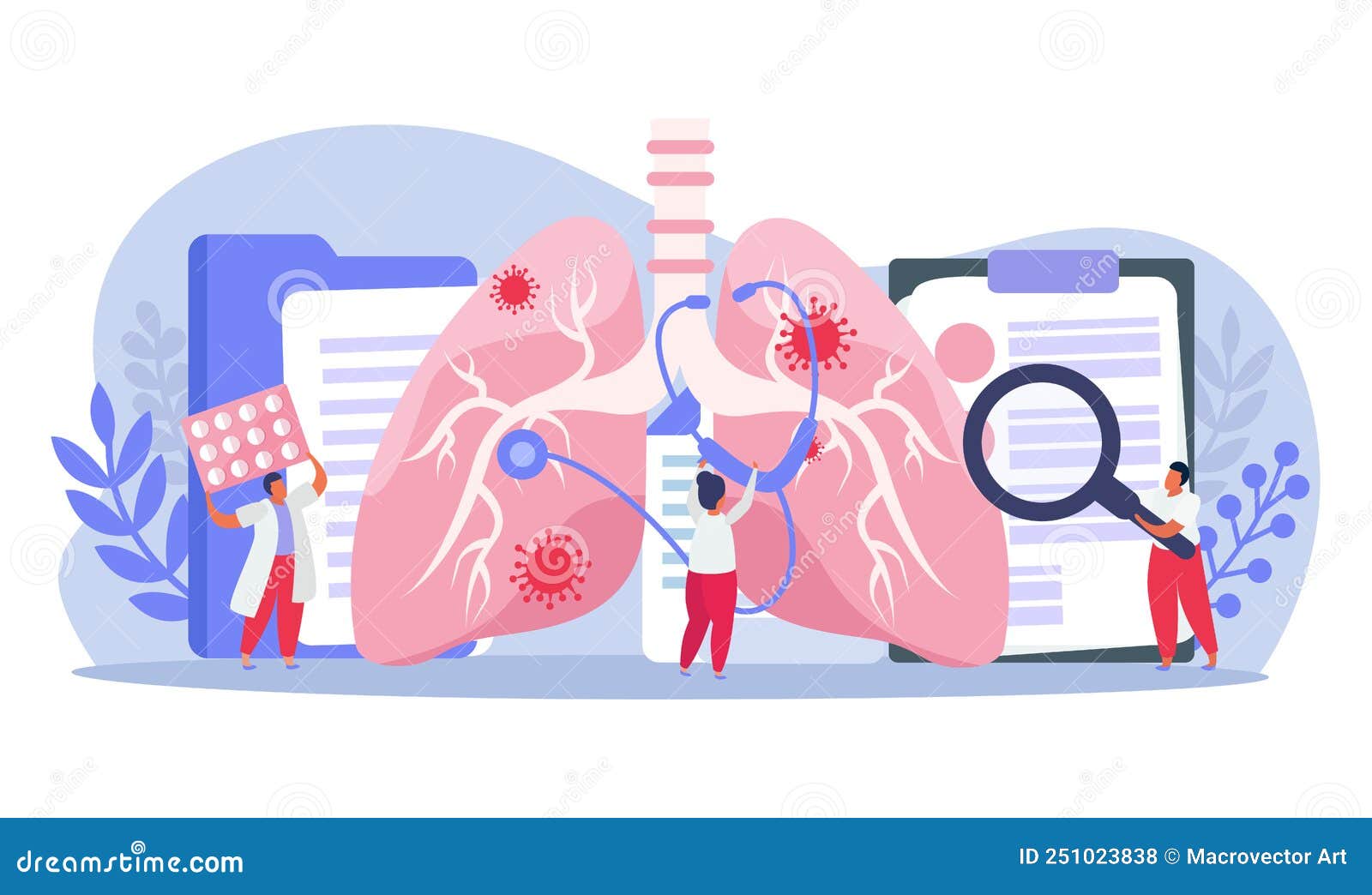 Lung Inspection Composition Stock Vector - Illustration of illness ...
