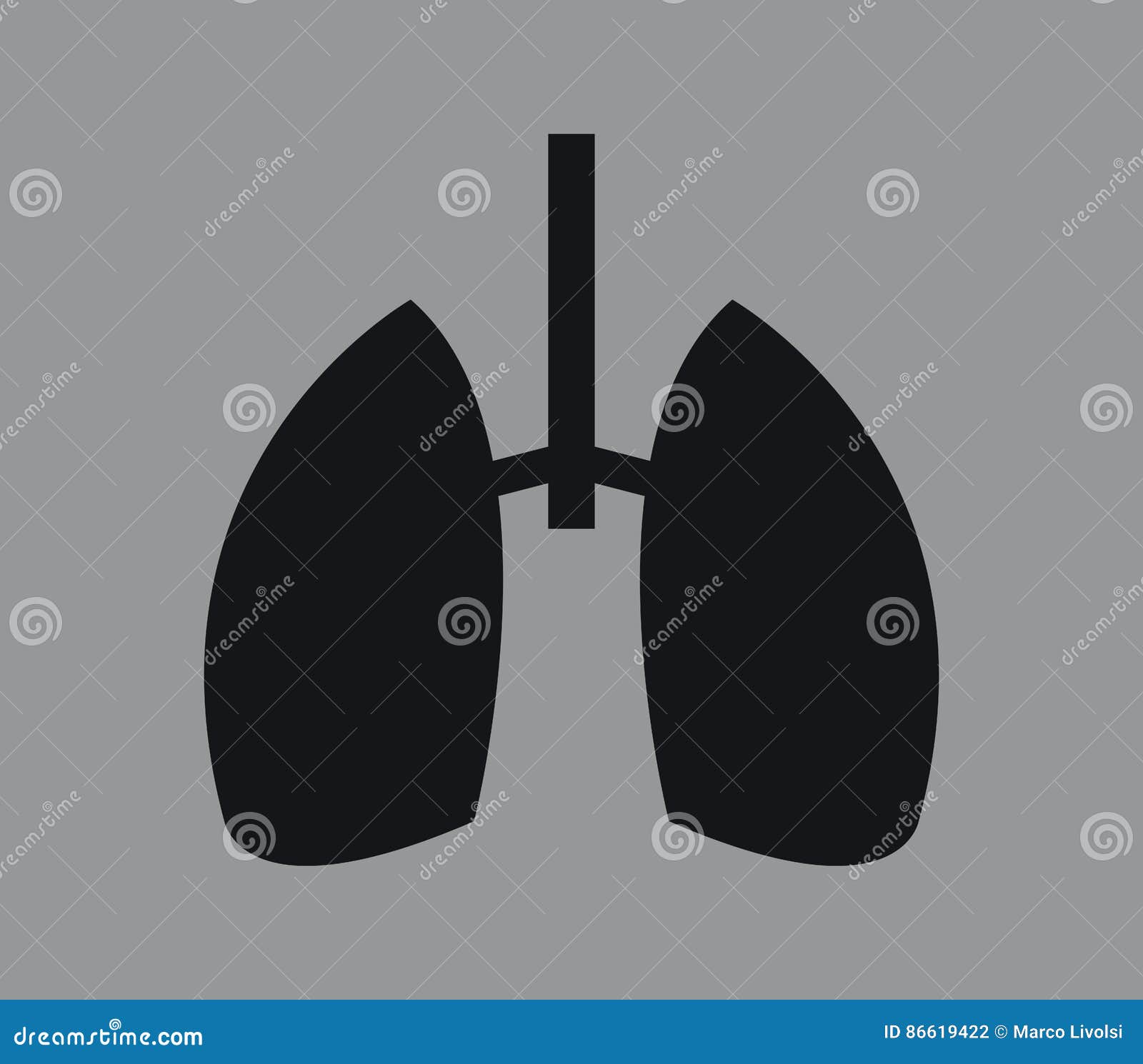 Lung symbol illustrated stock illustration. Illustration of isolated ...