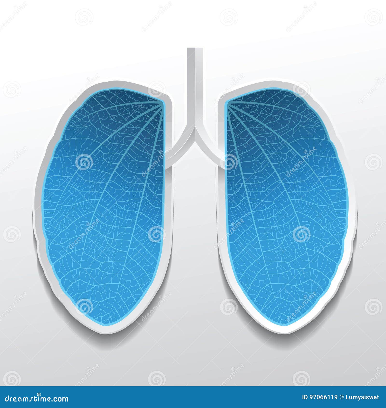 Lungs Abstract in Blue Color Stock Vector - Illustration of medicine ...