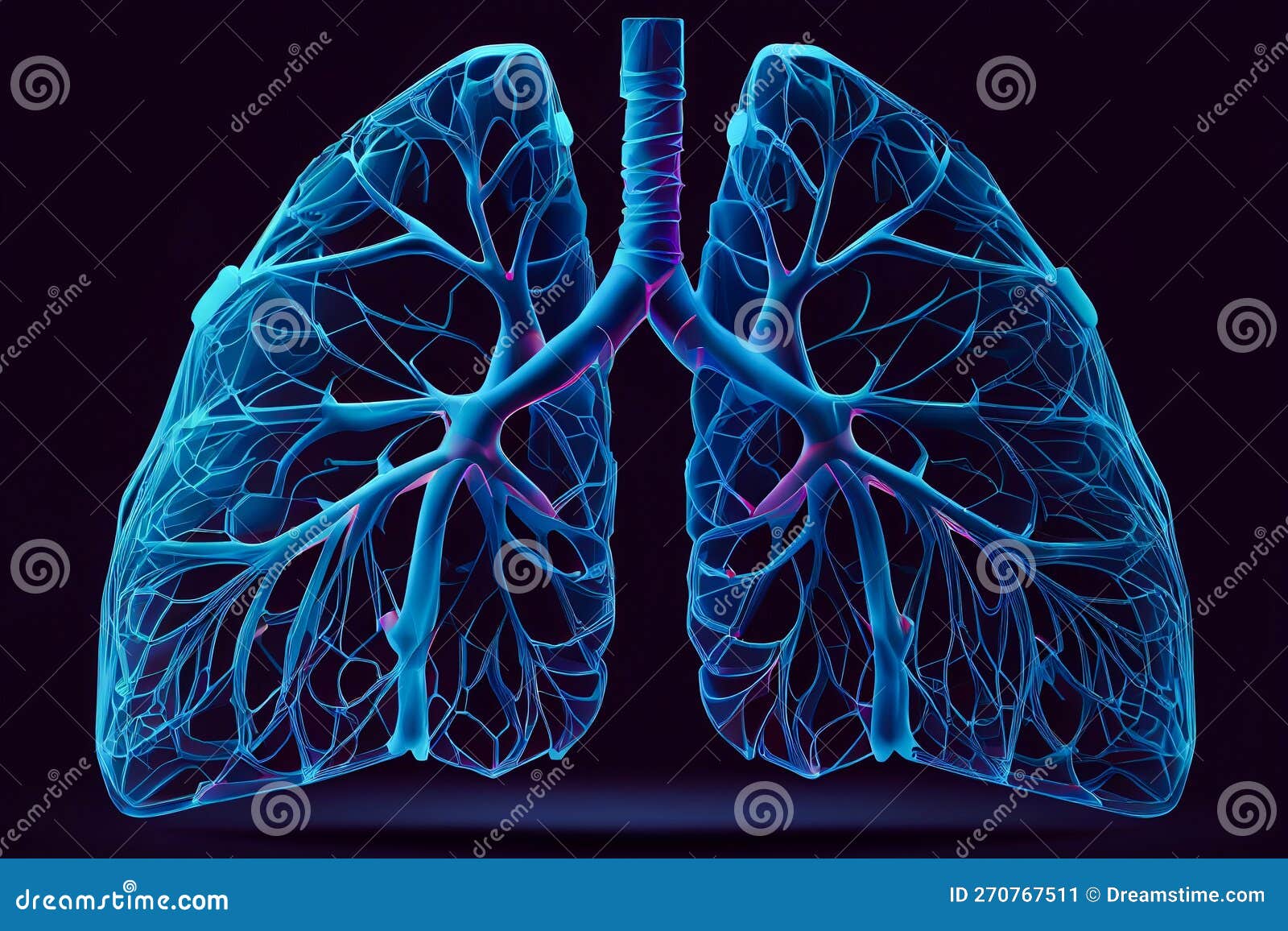 Lungs. Abstract Image of a Human Lungs in the Form of a Starry Sky or ...