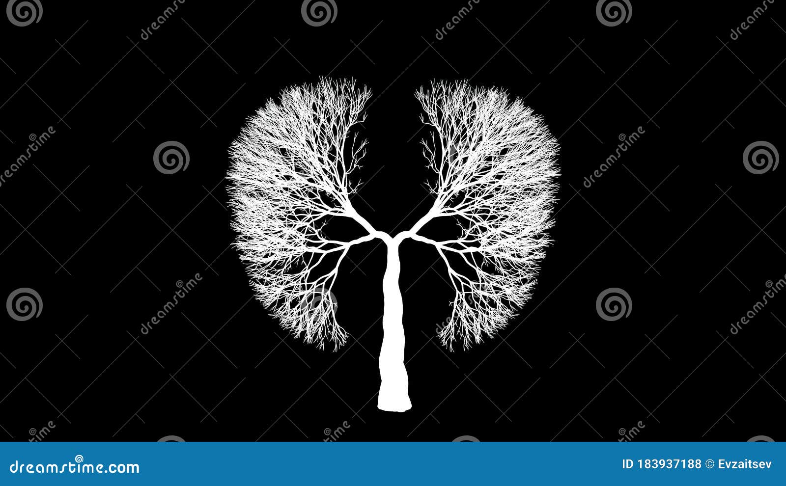 Lungs of the Earth. Tree in the Shape of Lungs Stock Illustration ...