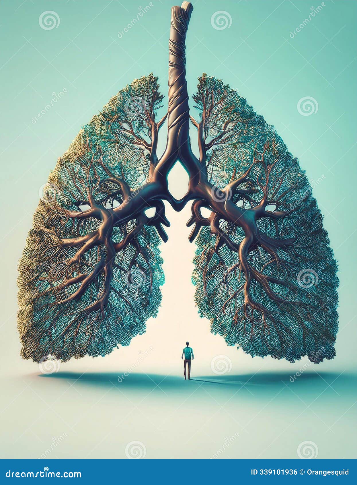 Lungs in the Form of an Inverted Tree. Stock Illustration ...
