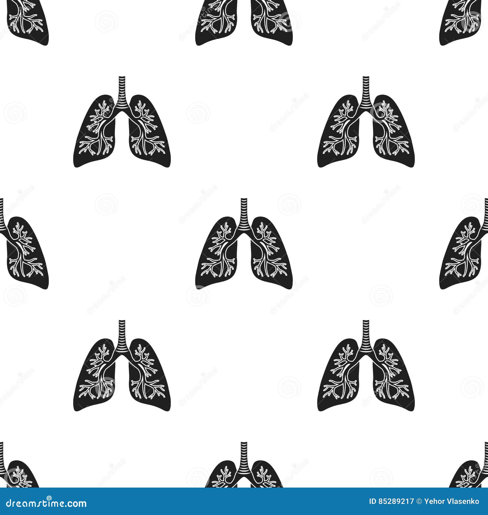 Lungs Icon In Black Style Isolated On White Background. Organs Pattern ...