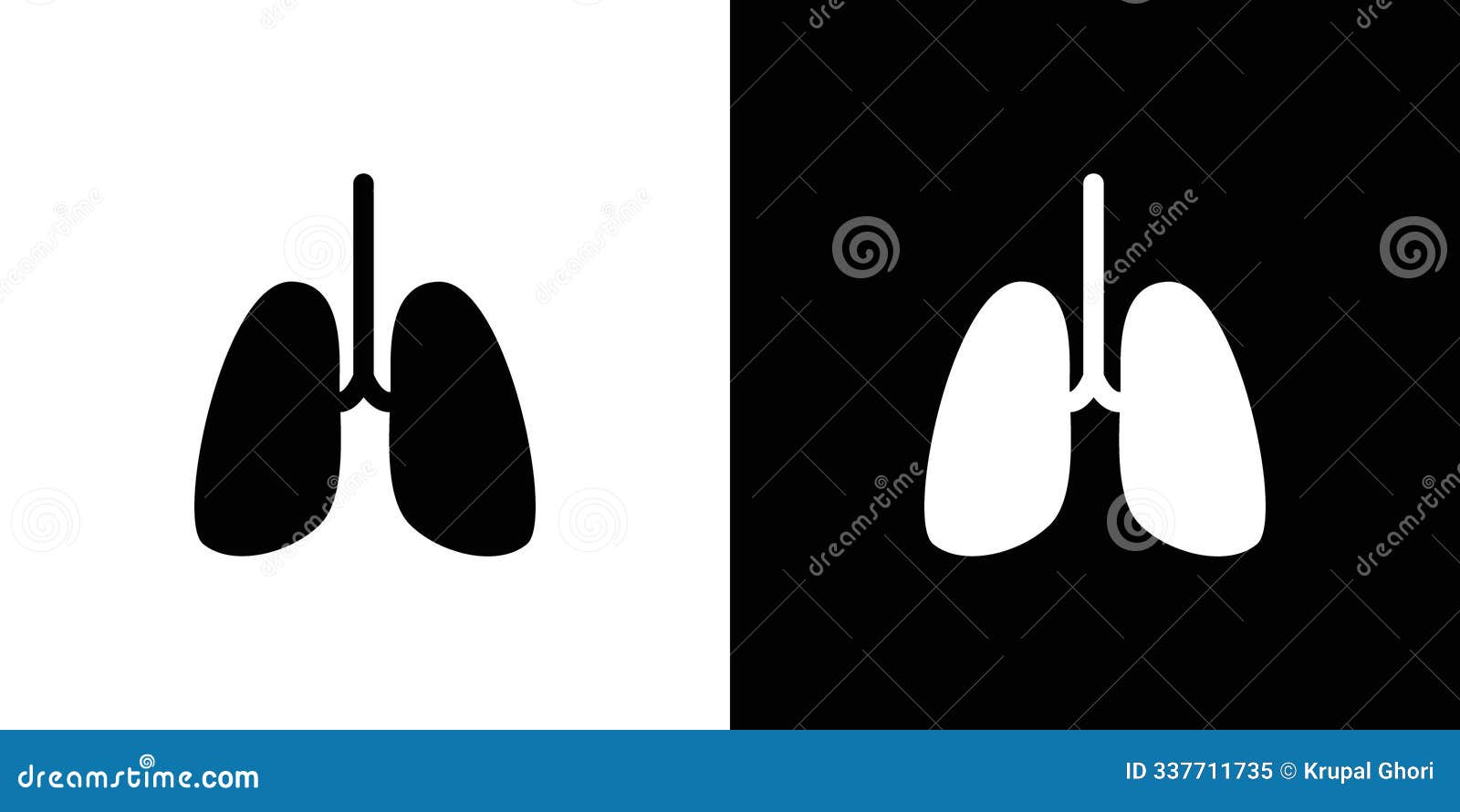 Lungs Icon. Respiratory Organ Symbol. Sign Chest Breath Vector ...