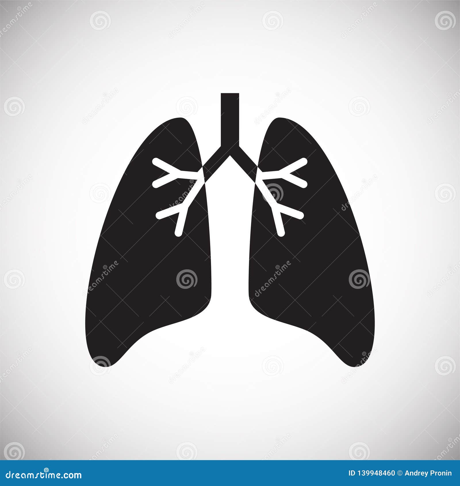 Lungs Icon on White Background for Graphic and Web Design, Modern ...