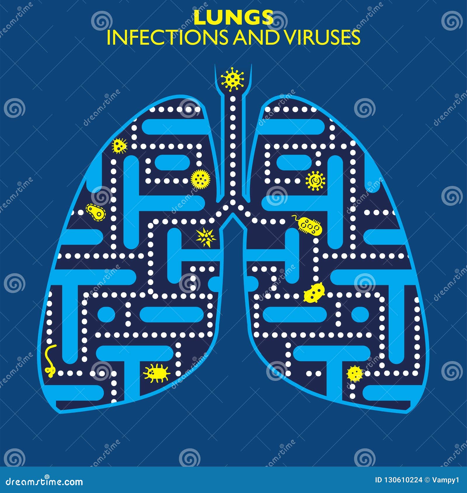 Lungs Infections and Viruses Stock Vector - Illustration of cold ...