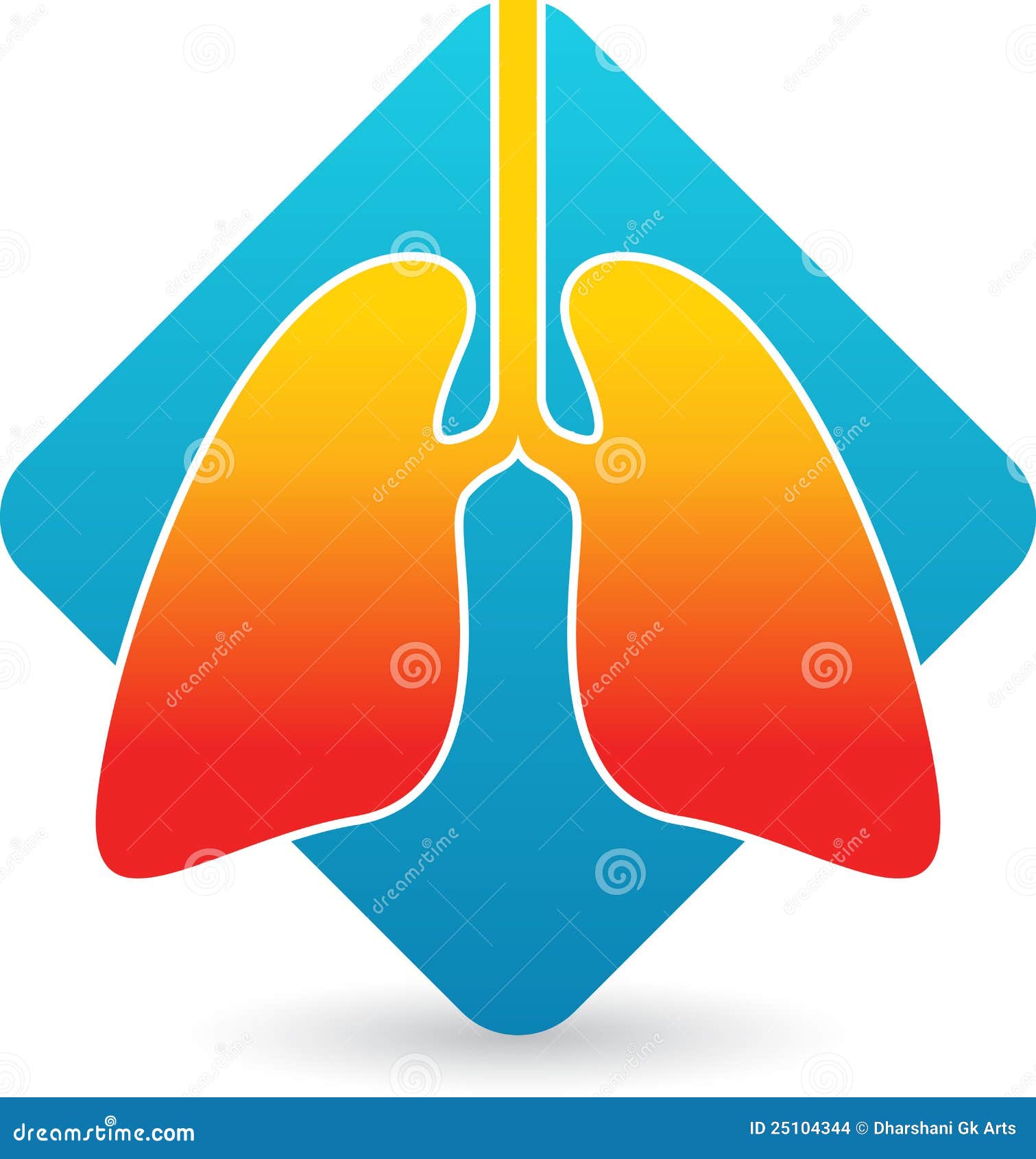 Lungs logo stock vector. Illustration of human, effects - 25104344