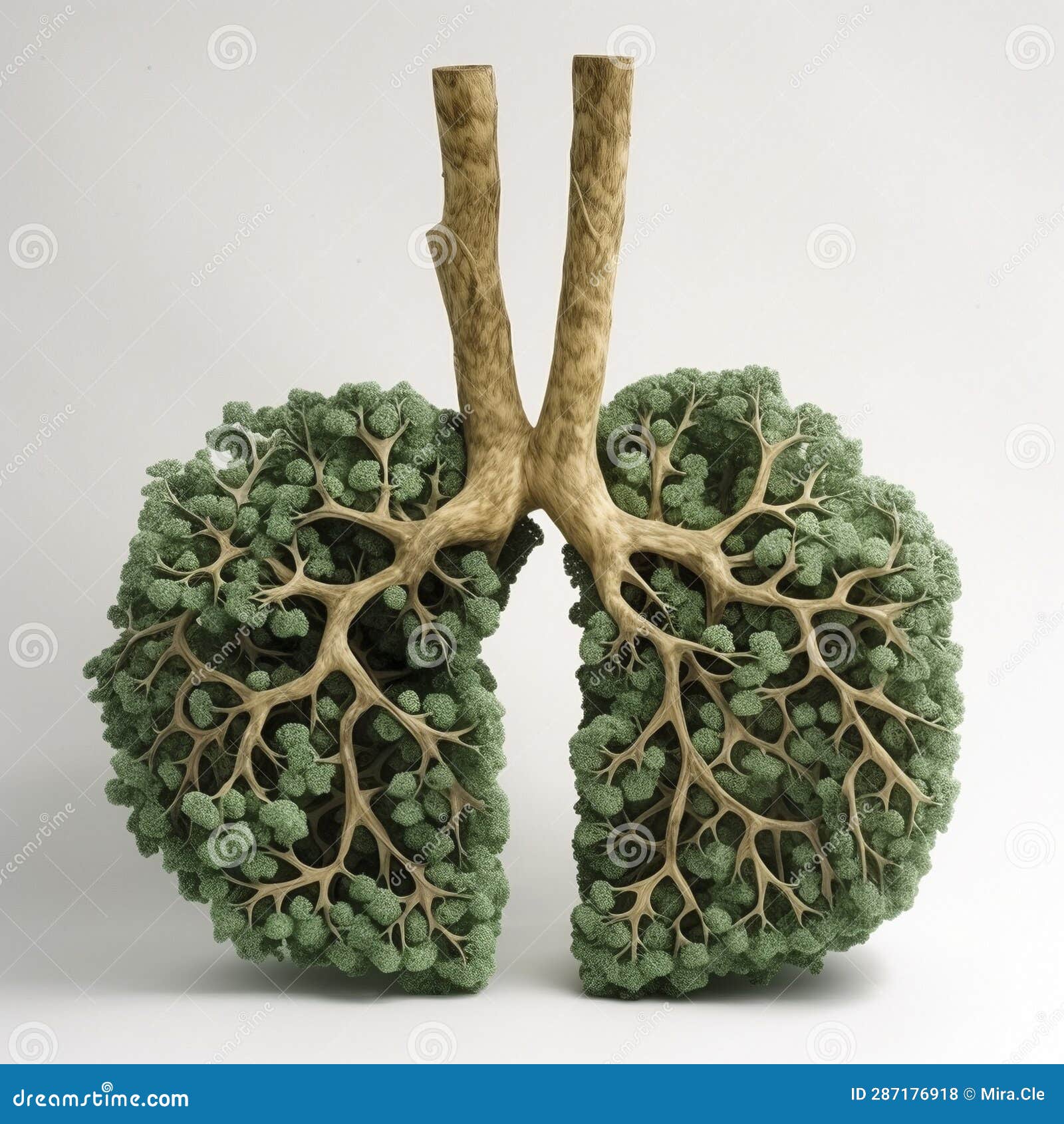Lungs Made of Trees Isolated on White Background, Created with ...