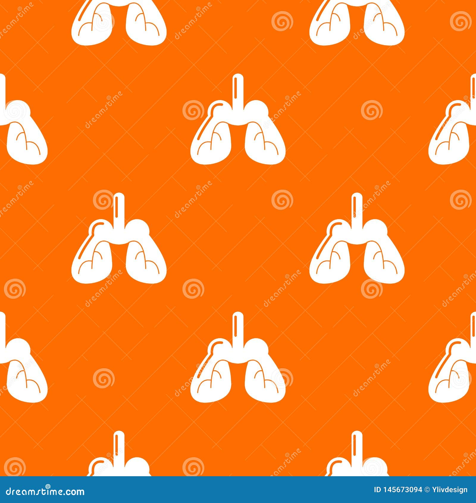 Lungs Pattern Vector Orange Stock Vector - Illustration of clinic ...