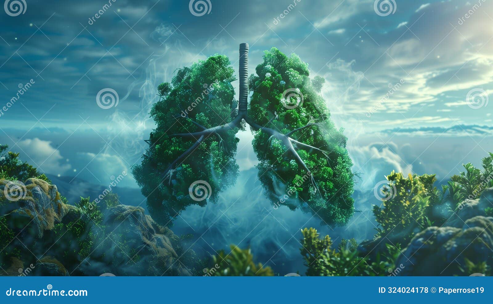 The Lungs of the Planet, Concept for Saving the Earth Stock Photo ...
