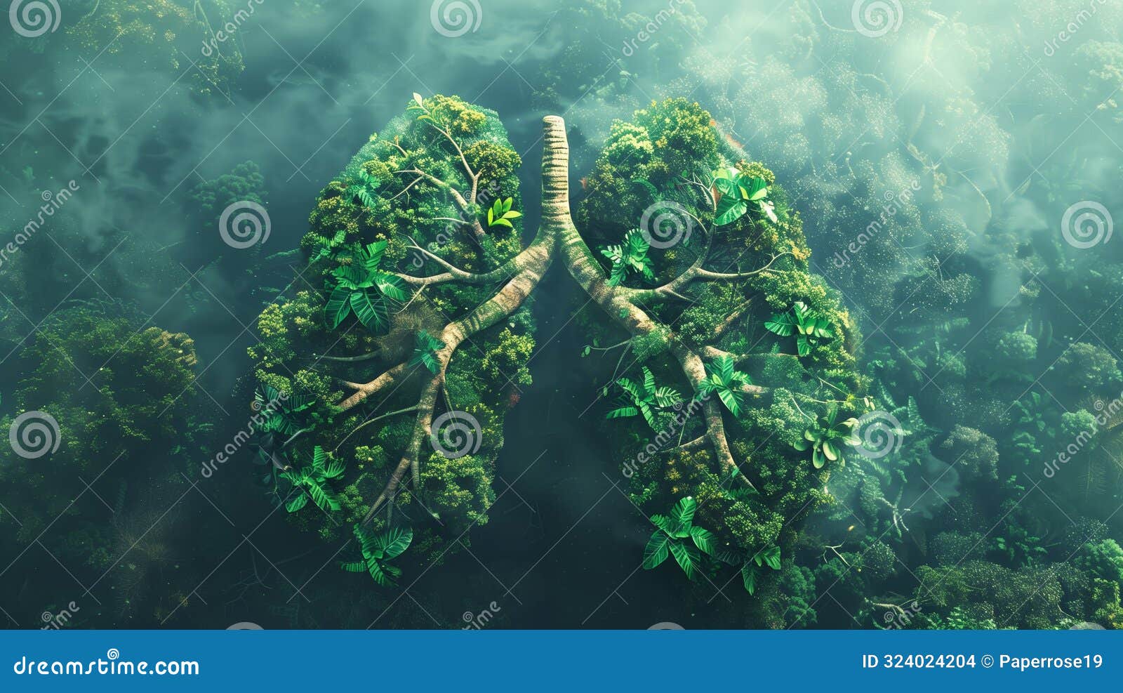 The Lungs of the Planet, Concept for Saving the Earth Stock Photo ...