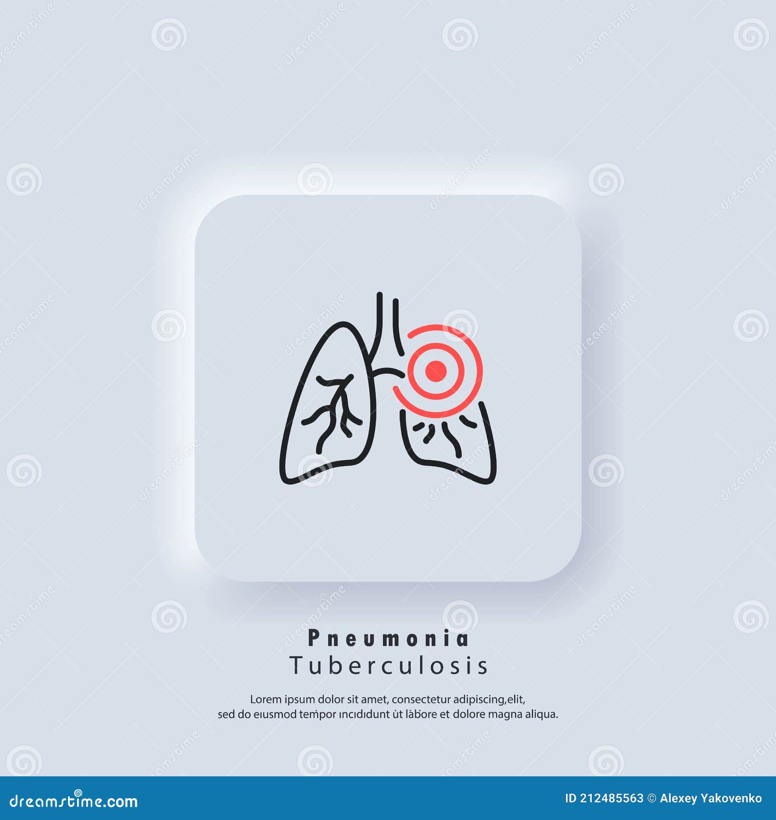 Lungs Pneumonia Logo Design. Human Lungs Infected By The Virus ...