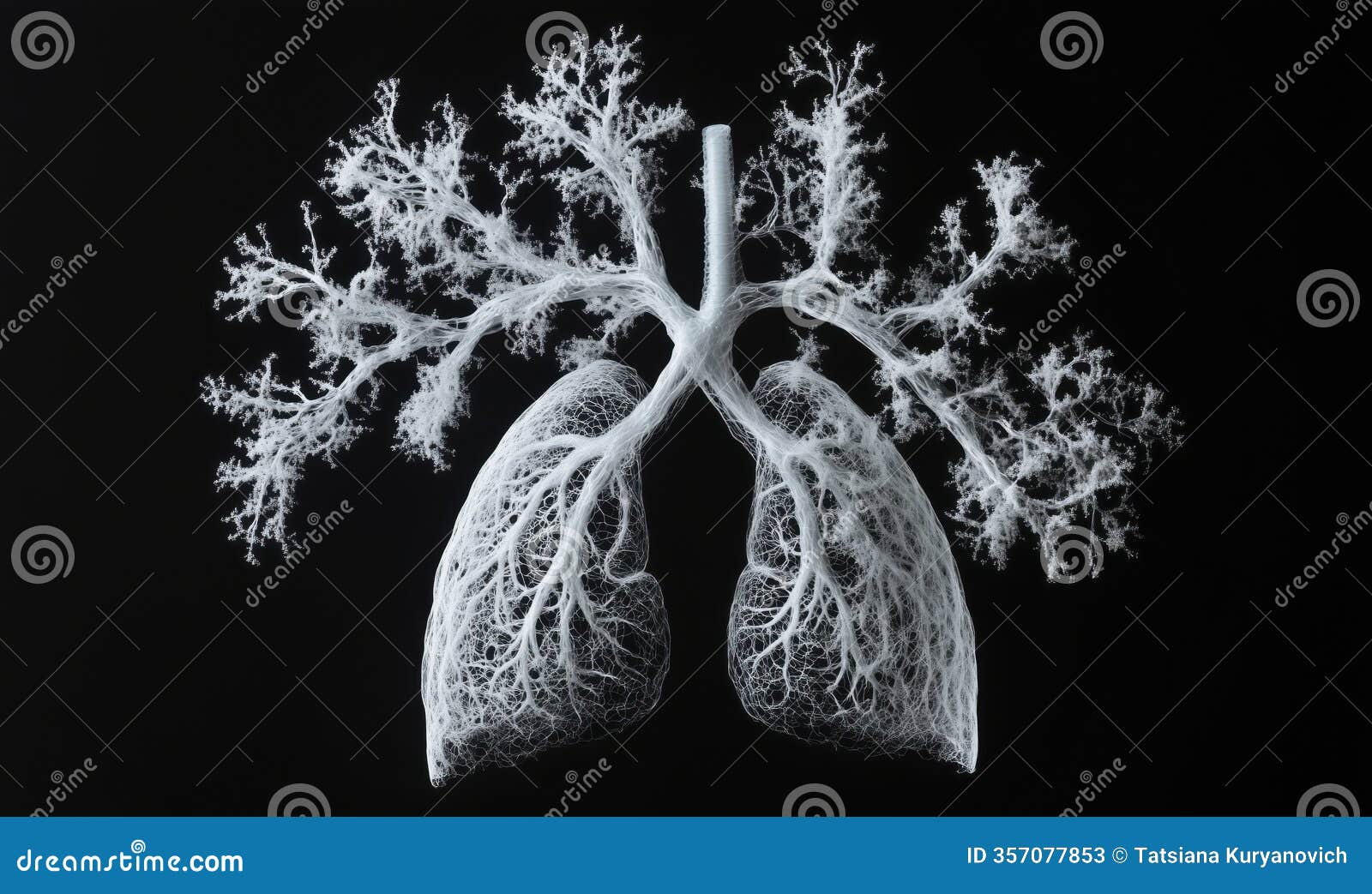 Lungs Structure Visualization, Intricate Network Resembling Tree ...