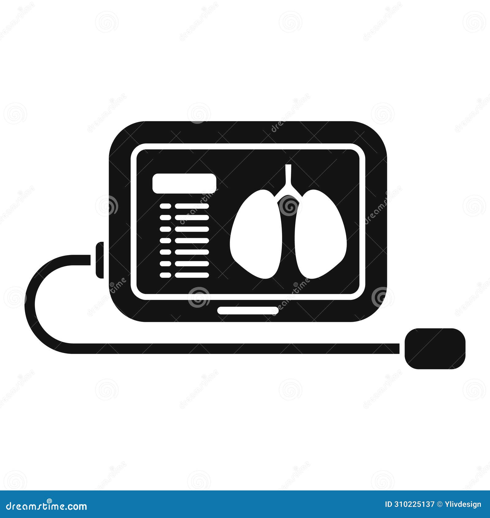 Lungs Xray Scan Icon. Xray Stand Sign. Lungs Hospital Treatment Symbol ...
