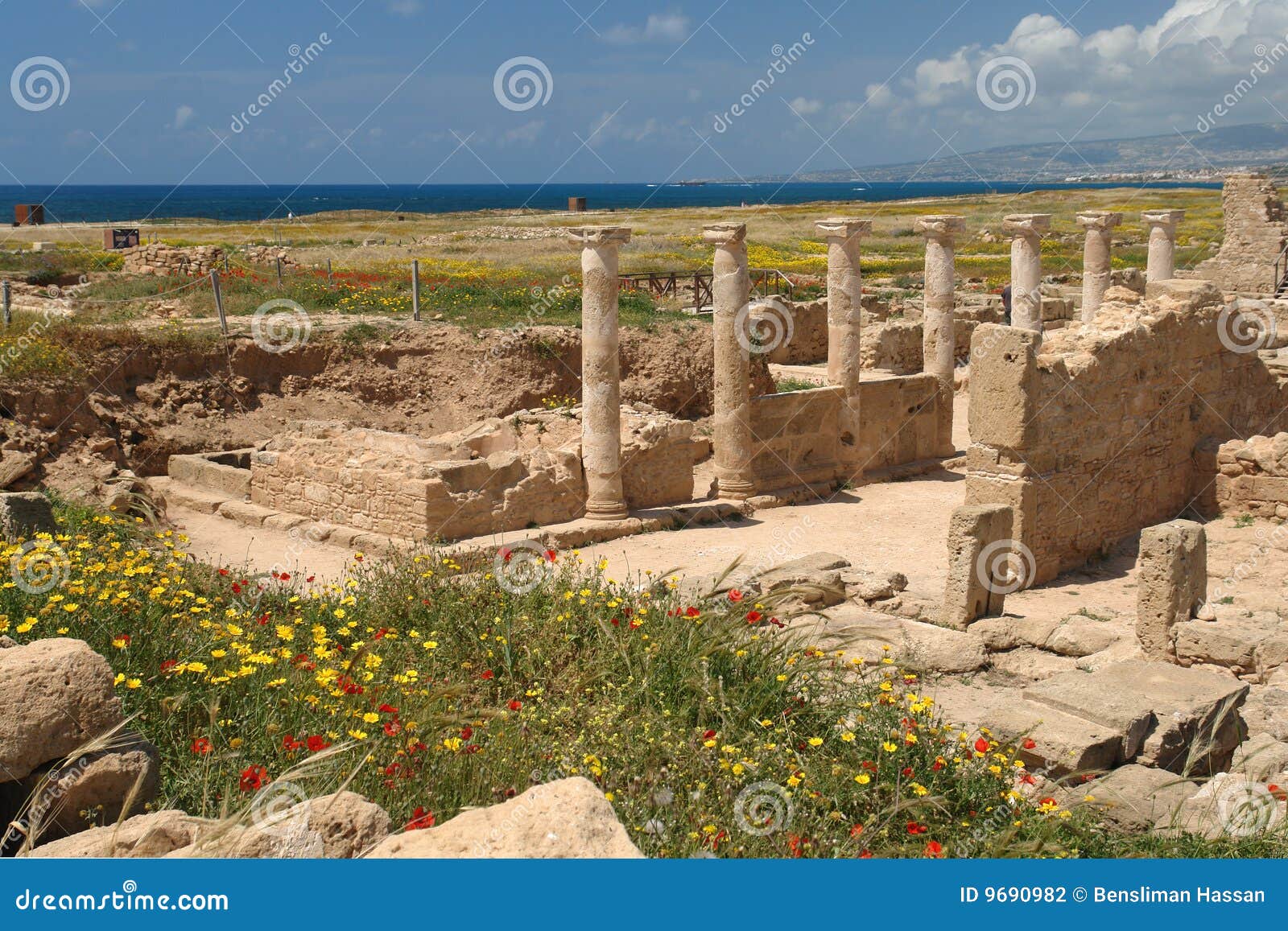 Luogo Archeological Di Paphos in Cipro Fotografia Stock - Immagine di ...