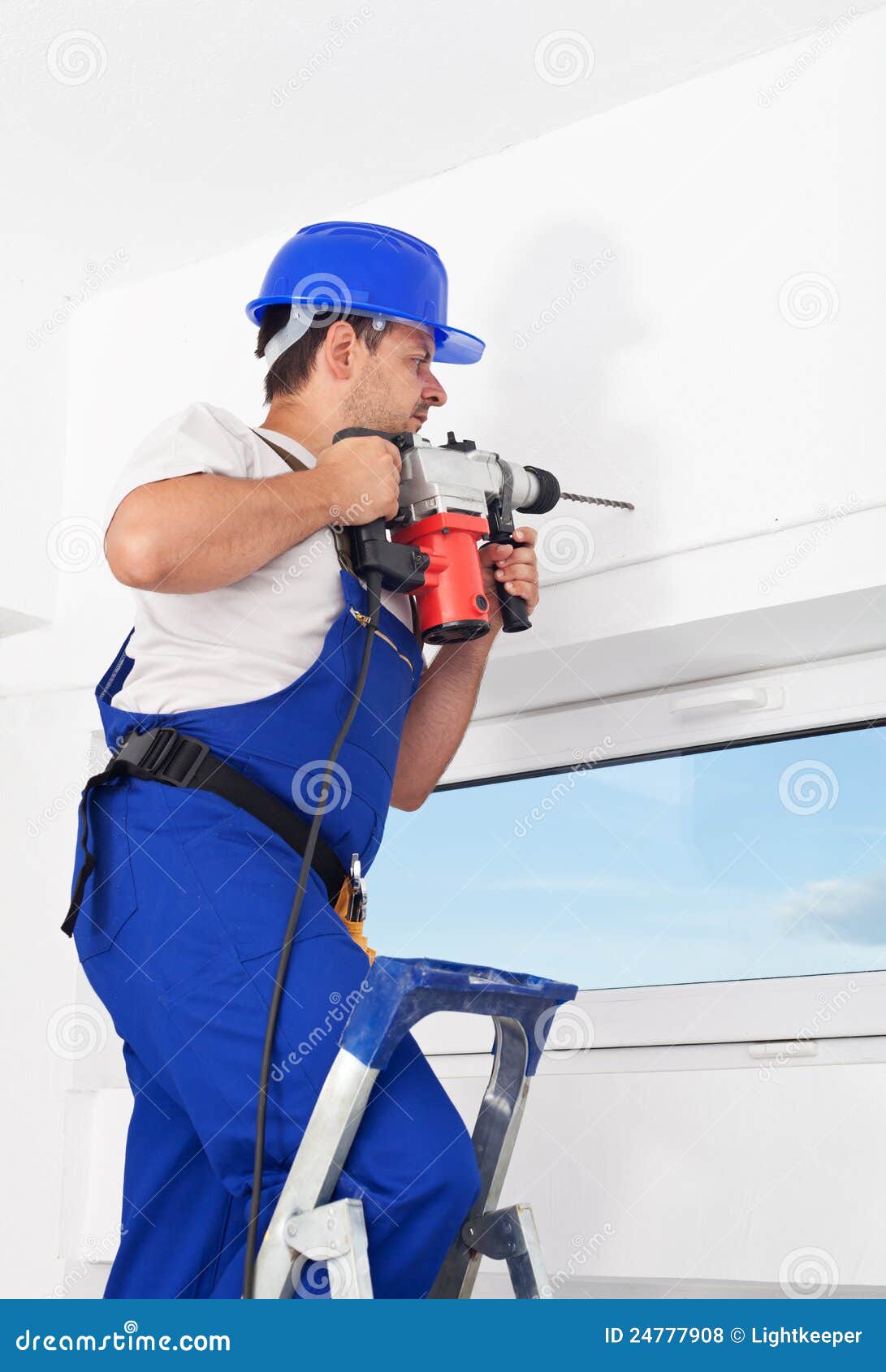 Luogo Di Perforazione Dell'operaio Fotografia Stock - Immagine di ...