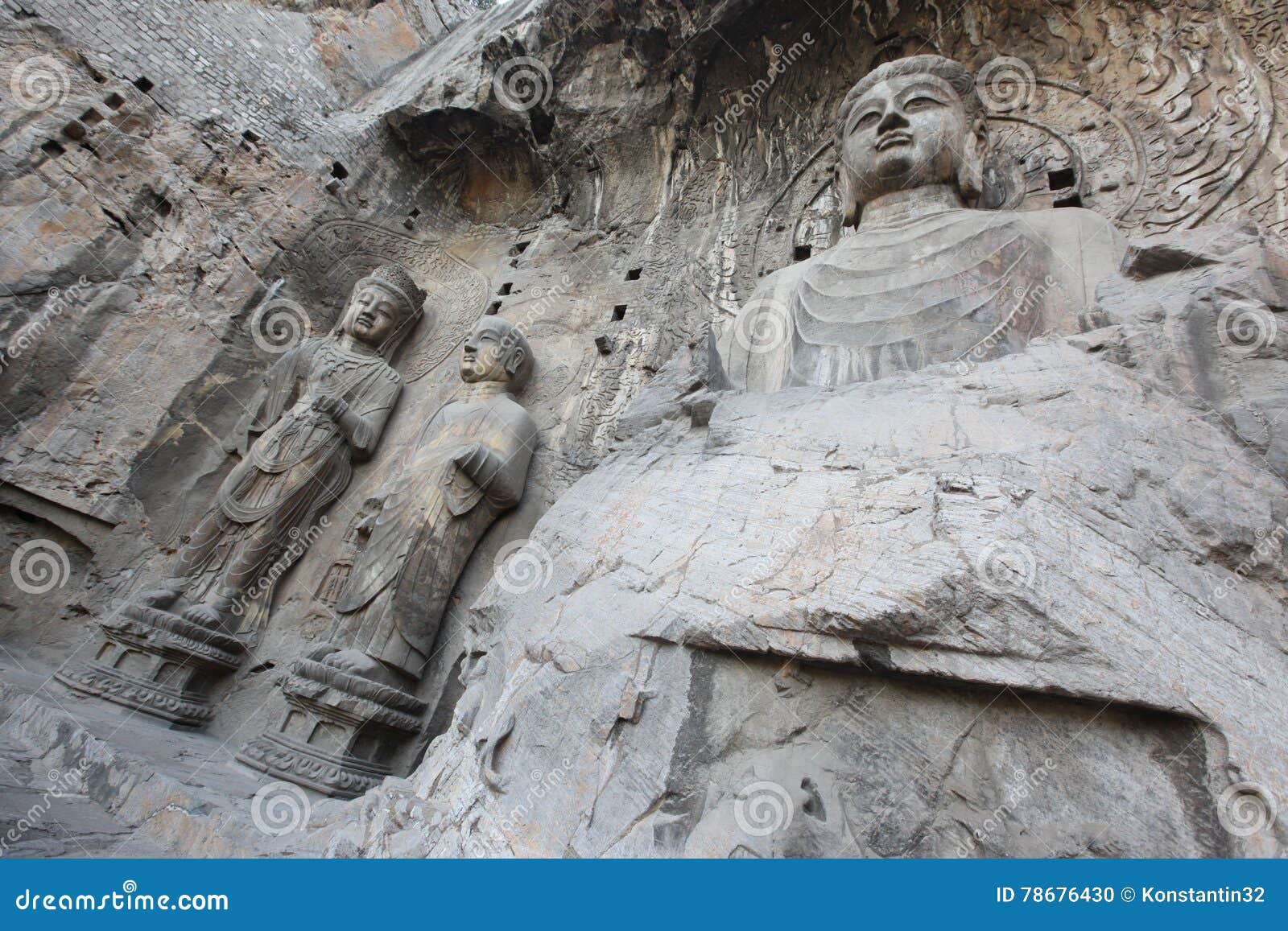 Luoyang the Buddha of Longmen Grottoes in China Stock Photo - Image of ...