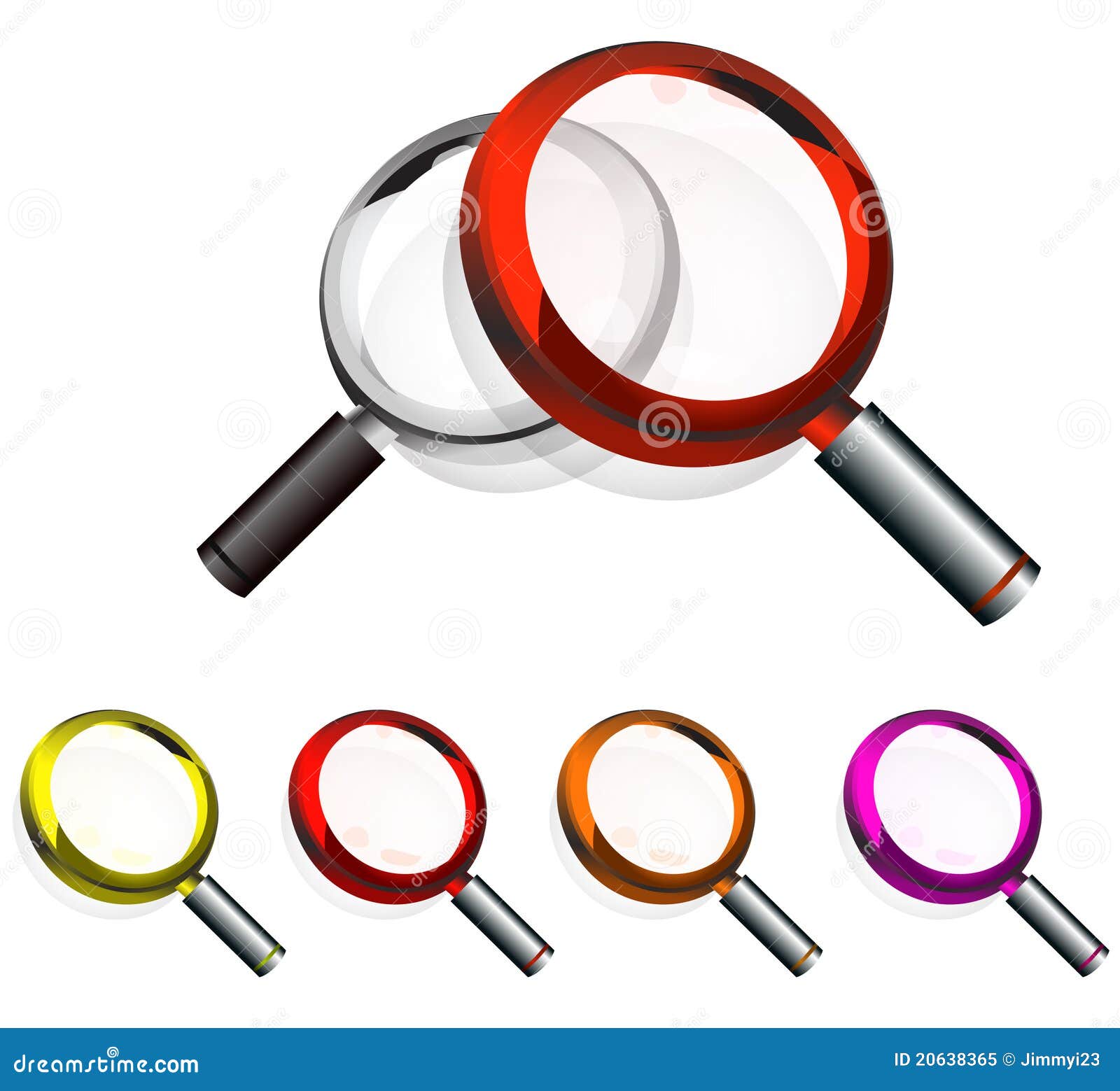Lupa colorida ilustración del vector. Ilustración de acero - 20638365