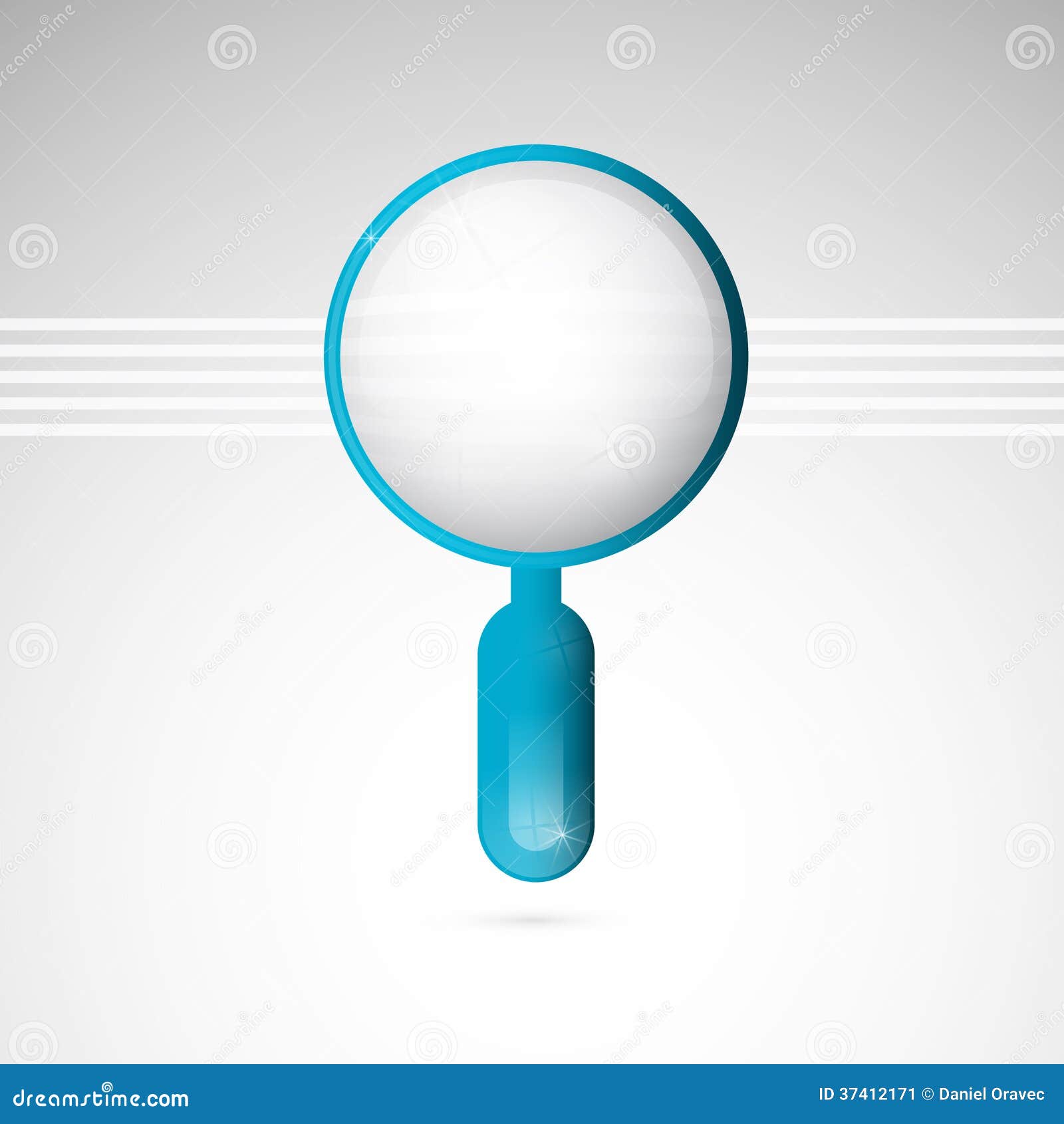 Lupa Del Azul Del Vector 3d Ilustración del Vector - Ilustración de ...