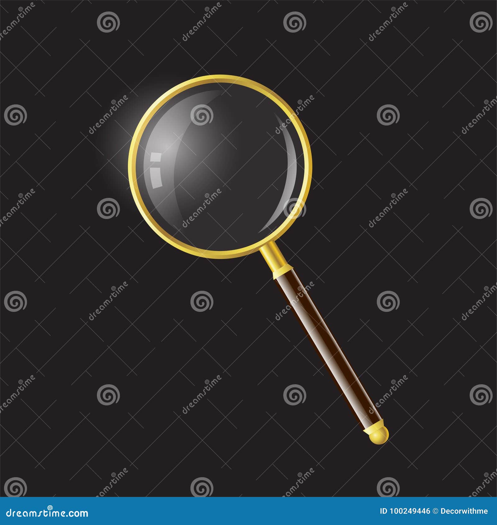 Lupa - Ejemplo Aislado Realista Del Objeto Del Vector Moderno ...