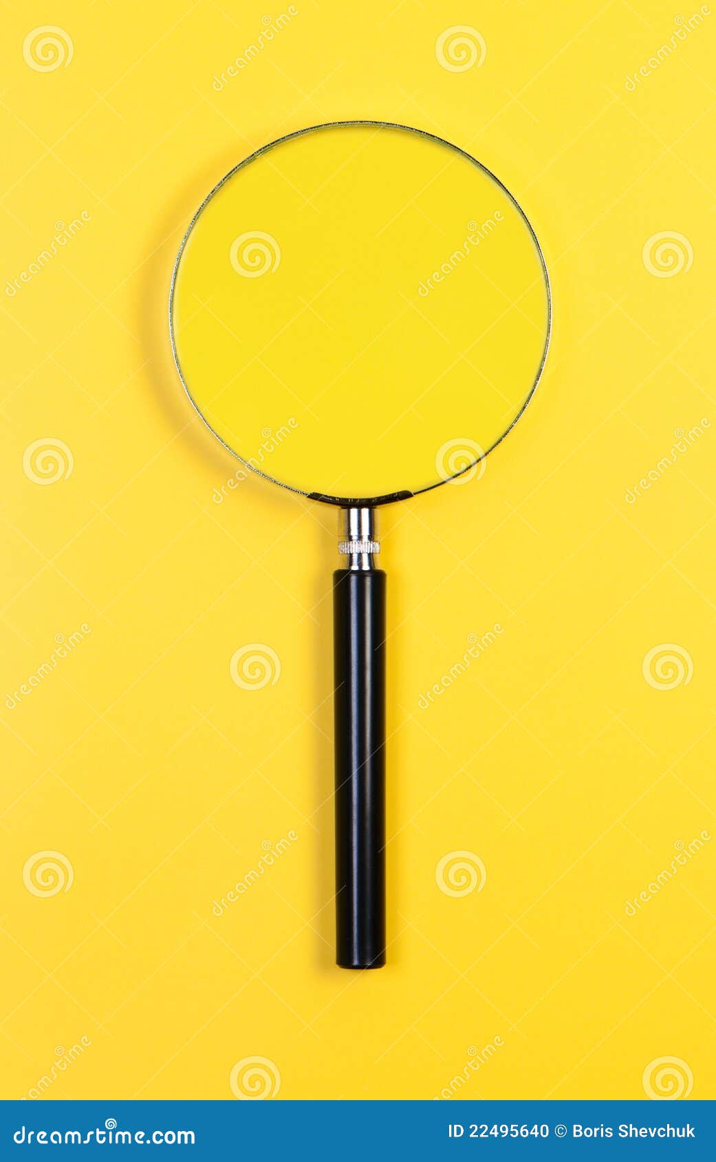 Lupa en fondo amarillo. foto de archivo. Imagen de lente - 22495640