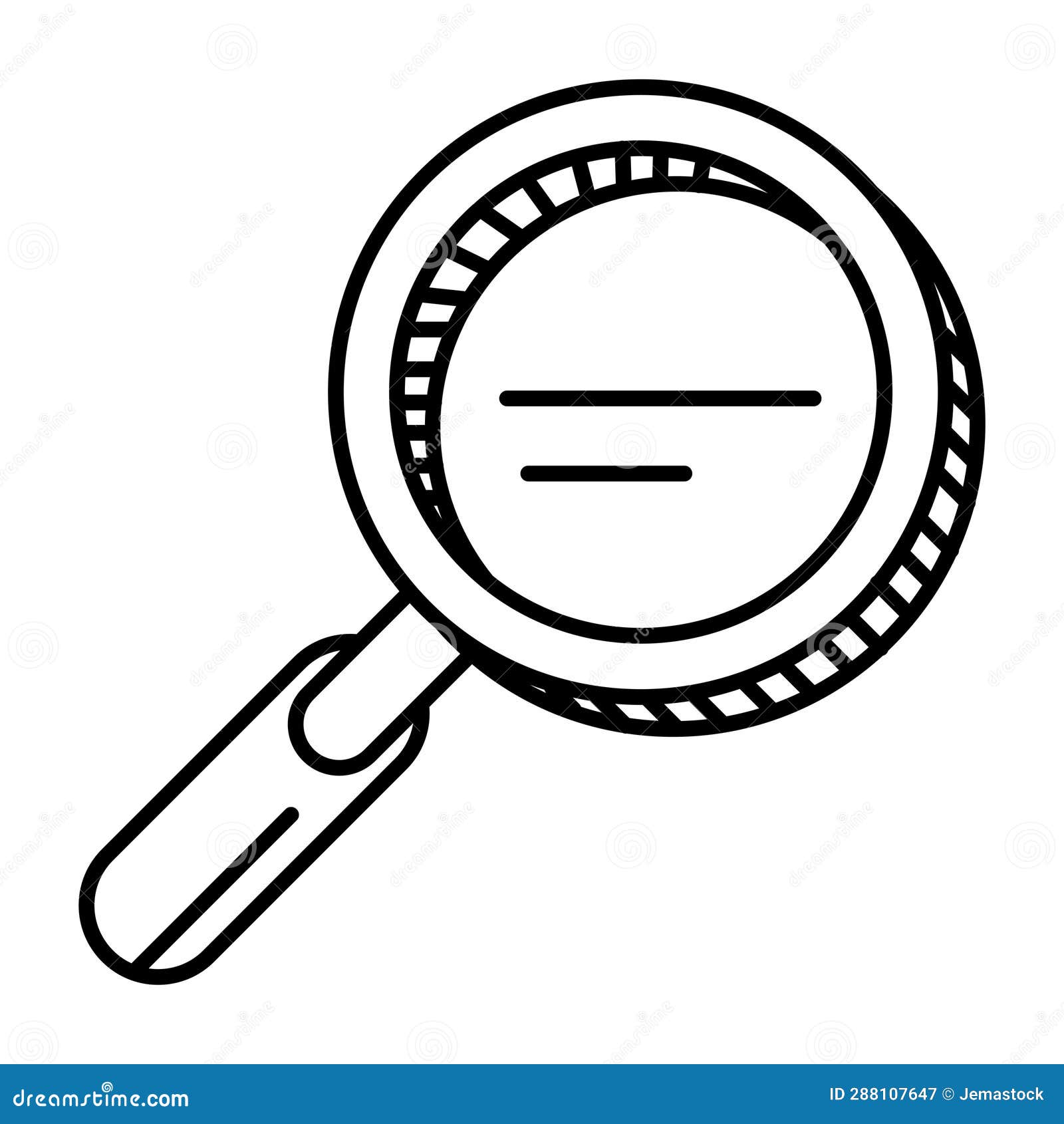 Lupa escolar ilustração do vetor. Ilustração de vetor - 288107647