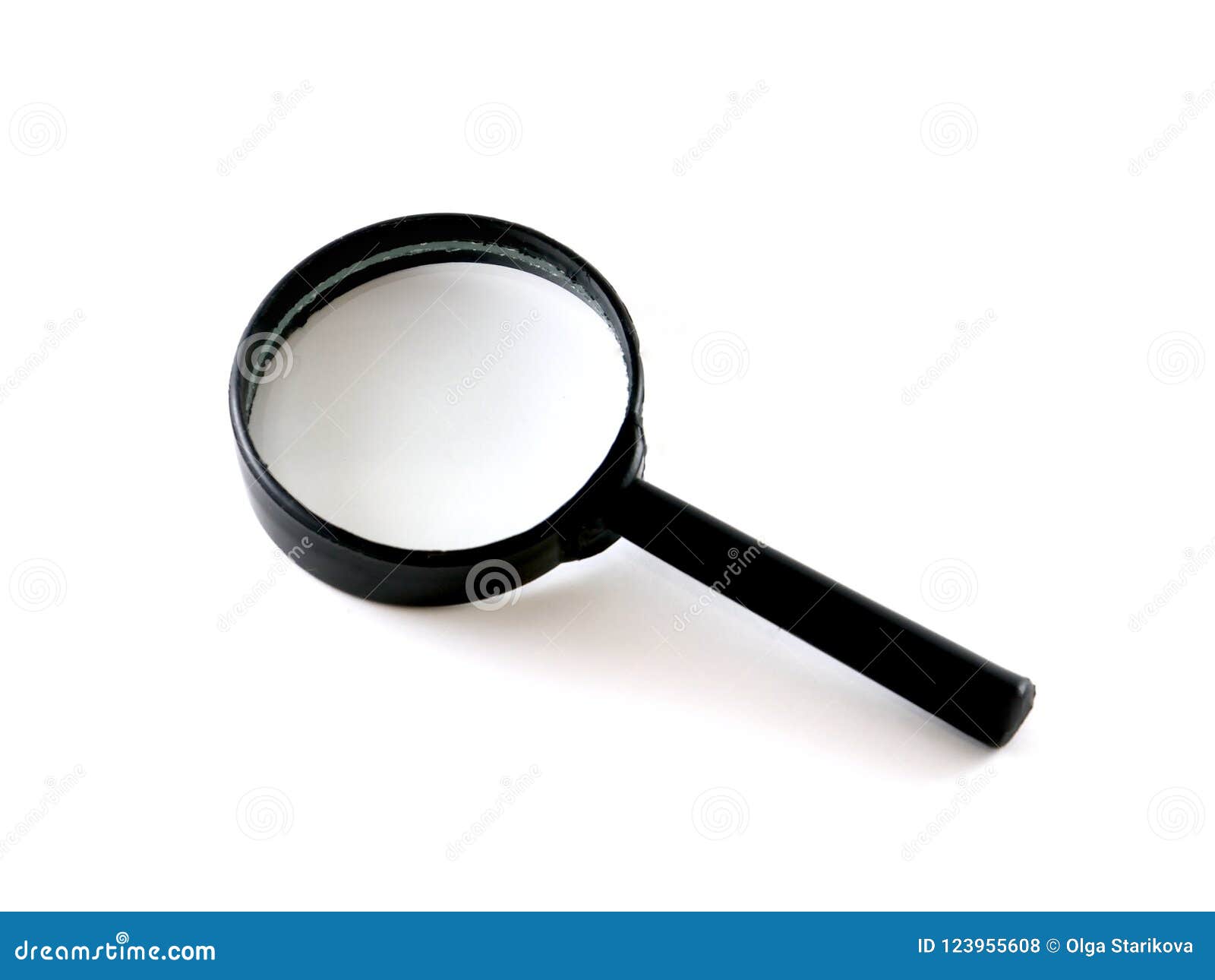 Lupa Preta Isolada No Fundo Branco Foto de Stock - Imagem de isolado ...