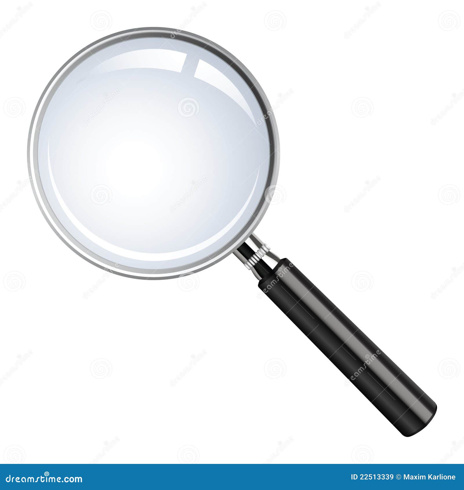 Lupa realista del vector ilustración del vector. Ilustración de cristal ...