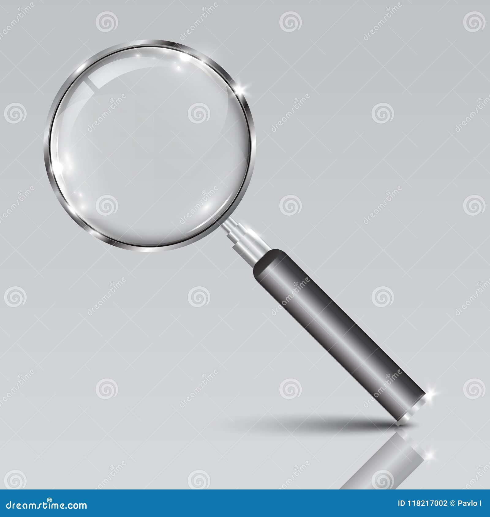 Lupa realista - vector stock de ilustración. Ilustración de plata ...