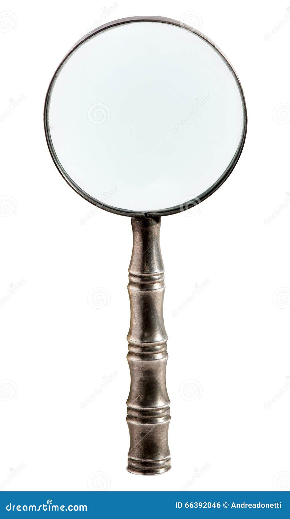 Lupa Redonda Del Metal Aislada En Blanco Foto de archivo - Imagen de ...