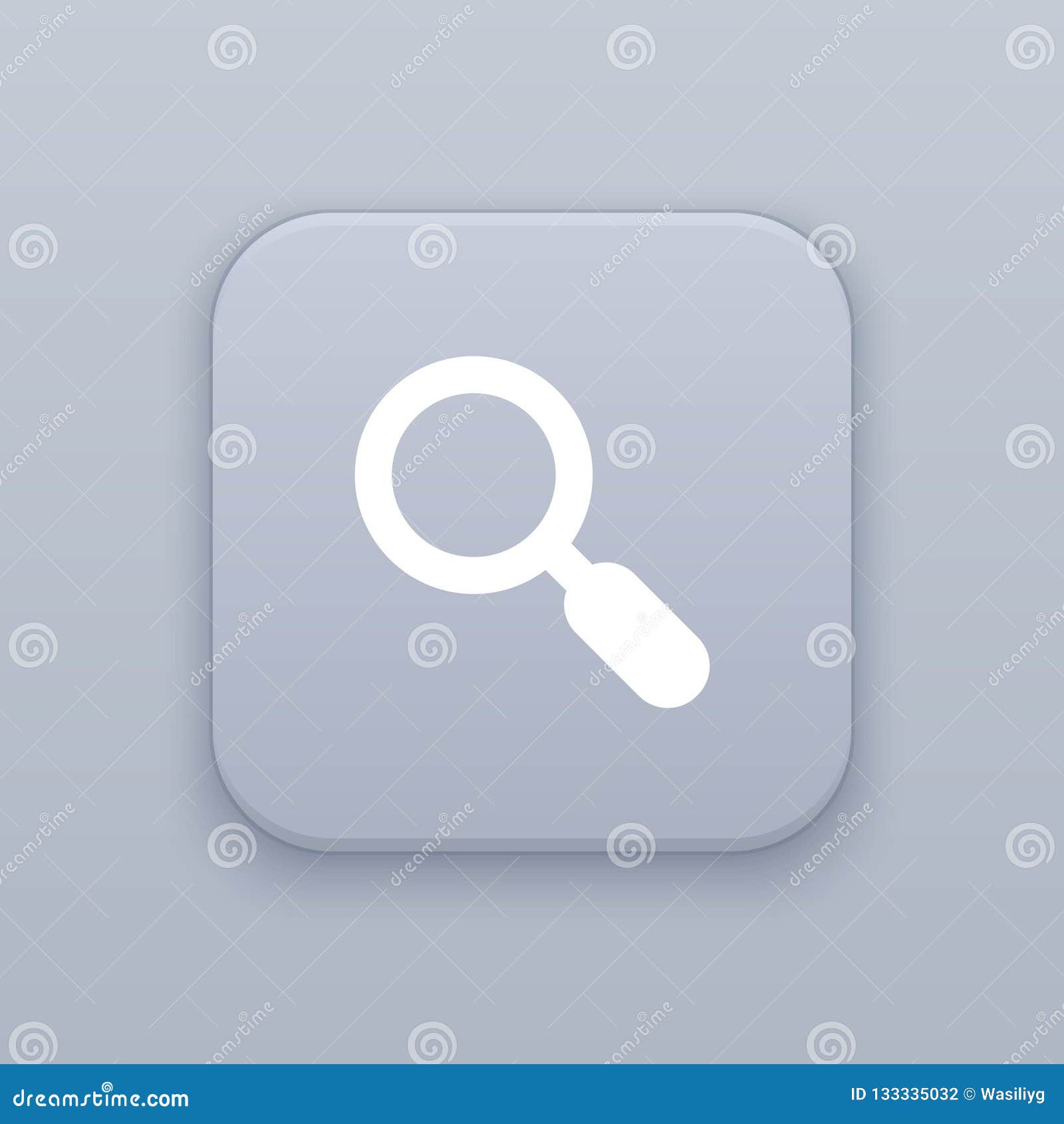 Lupa, Search, Gray Vector Button with White Icon Stock Vector ...