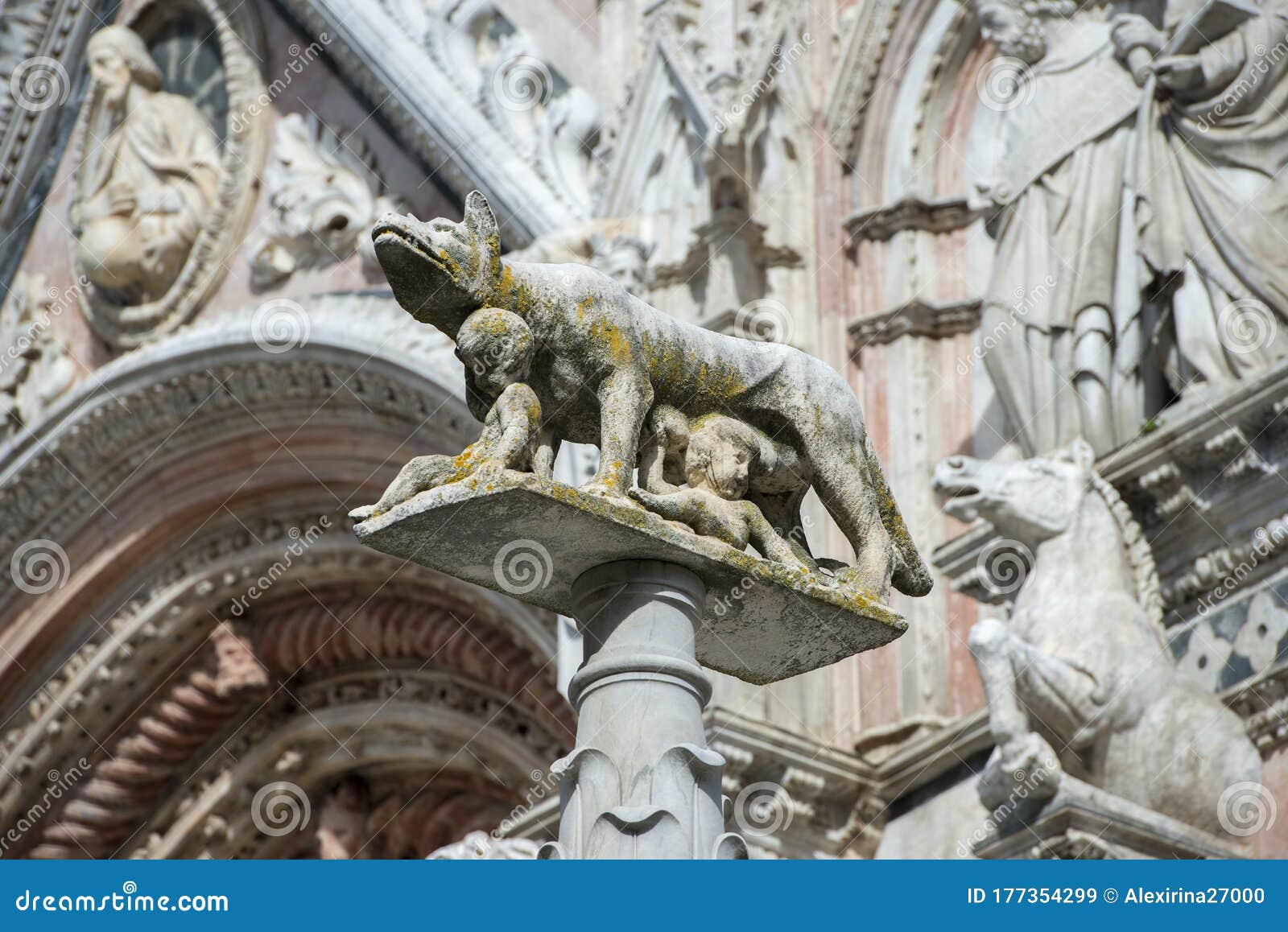 Lupa Senese - Symbol of Siena, Italy Stock Image - Image of historic ...