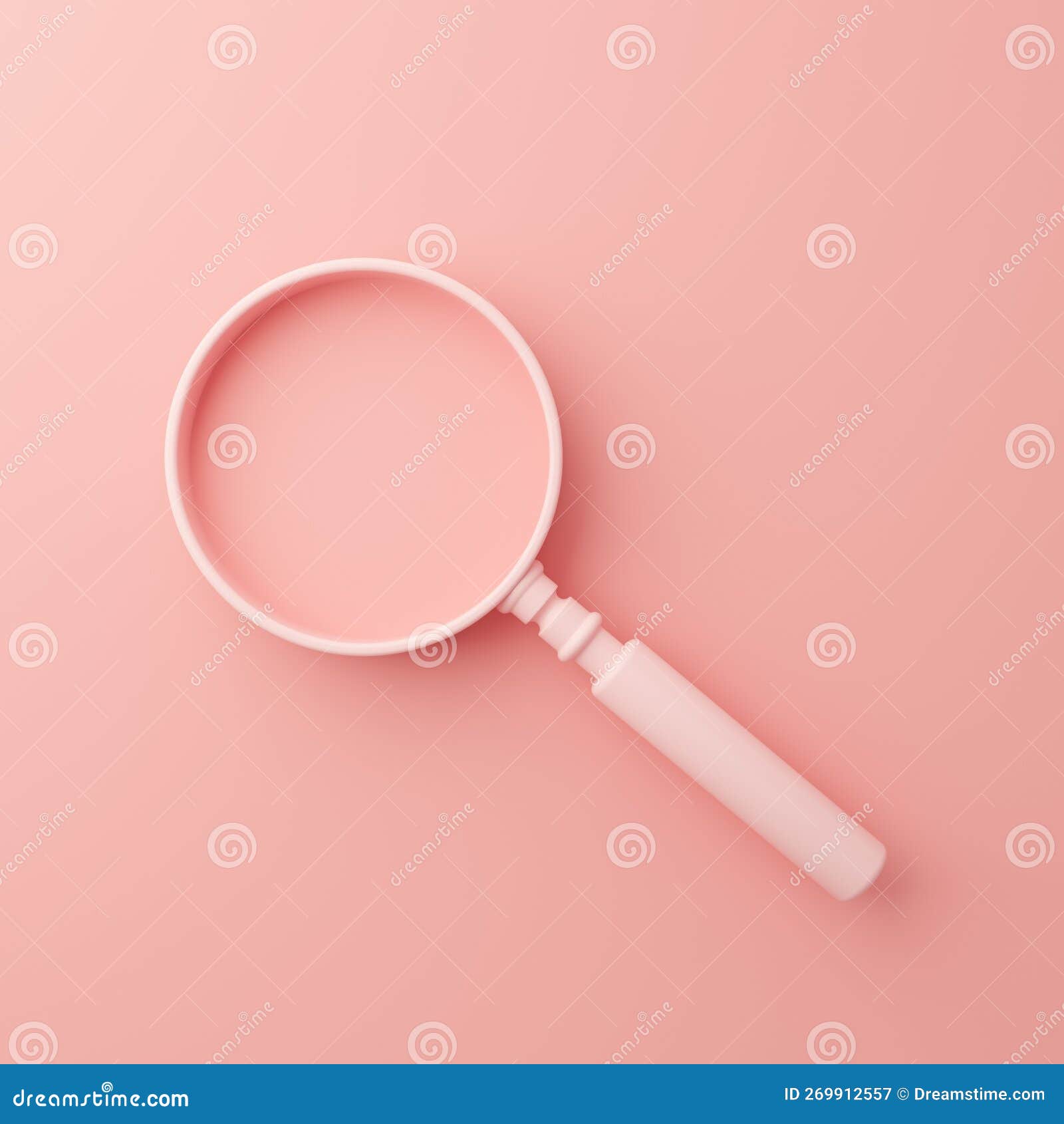 Lupa Sobre Fundo Pastoso Cor-de-rosa. Ilustração Stock - Ilustração de ...