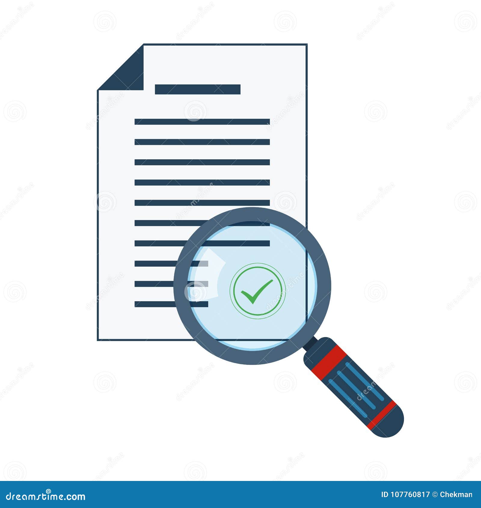 Lupa Y Documento Ilustración Del Vector Stock de ilustración ...