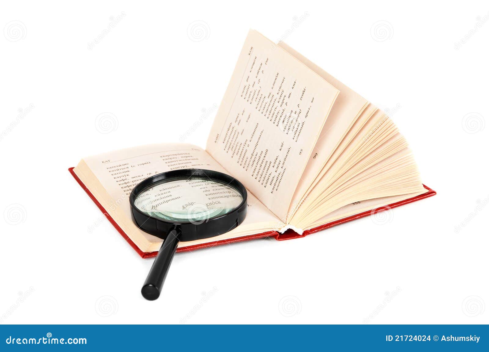 Lupa y libro foto de archivo. Imagen de encima, negro - 21724024