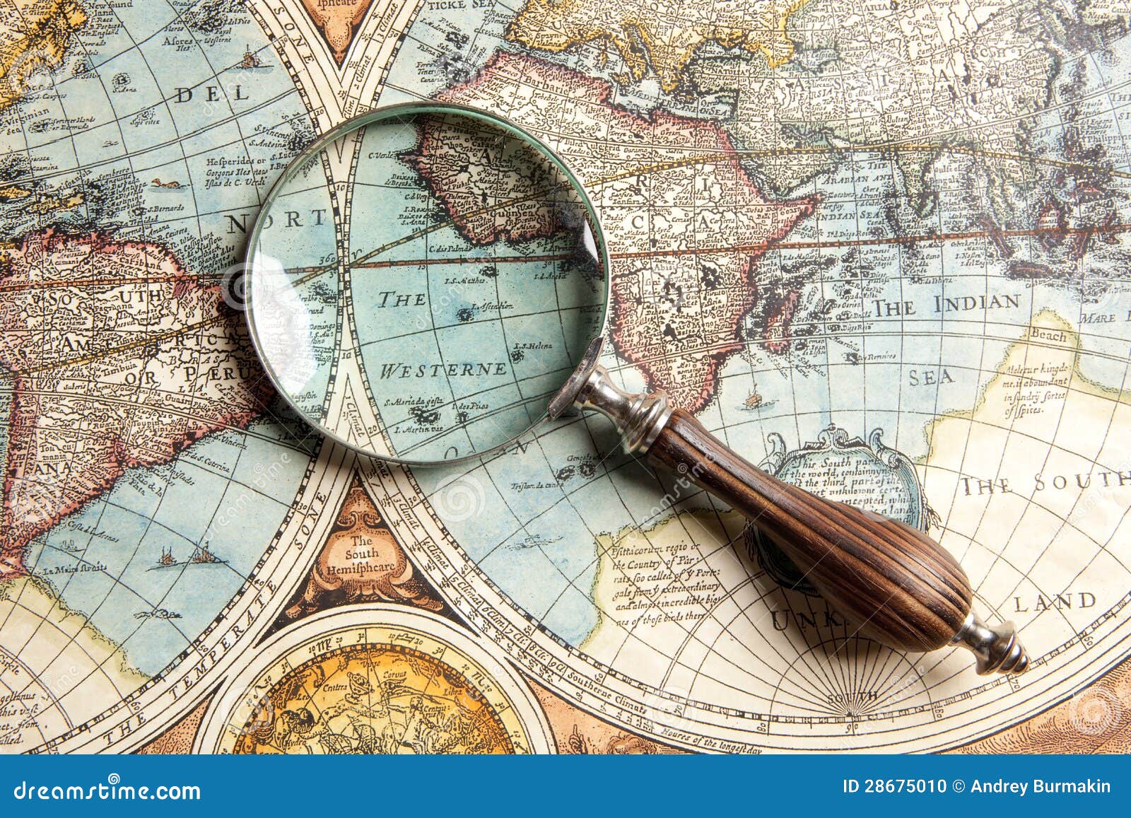 Lupa y mapa foto de archivo. Imagen de pista, lupa, documento - 28675010