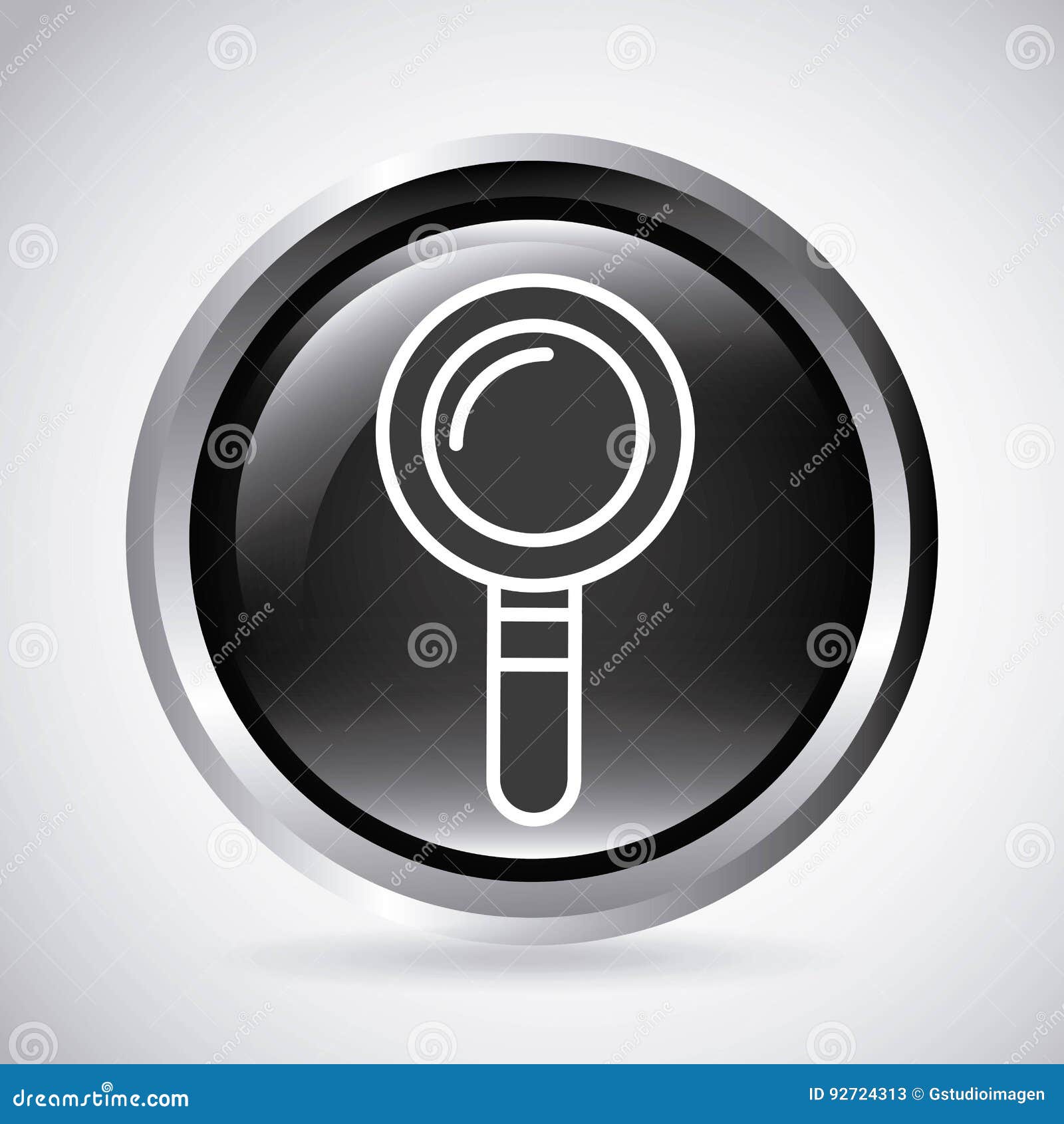 Lupe Button. Silhouette Icon Design. Vector Graphic Stock Vector ...