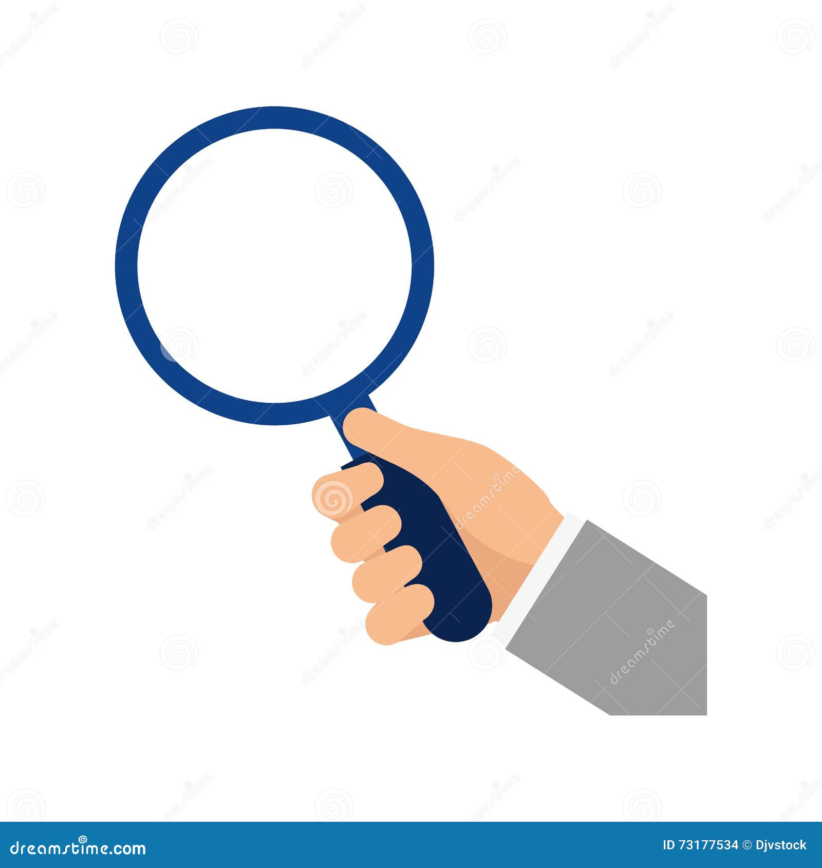 Lupe and Hand Icon. Search Design. Vector Graphic Stock Vector ...