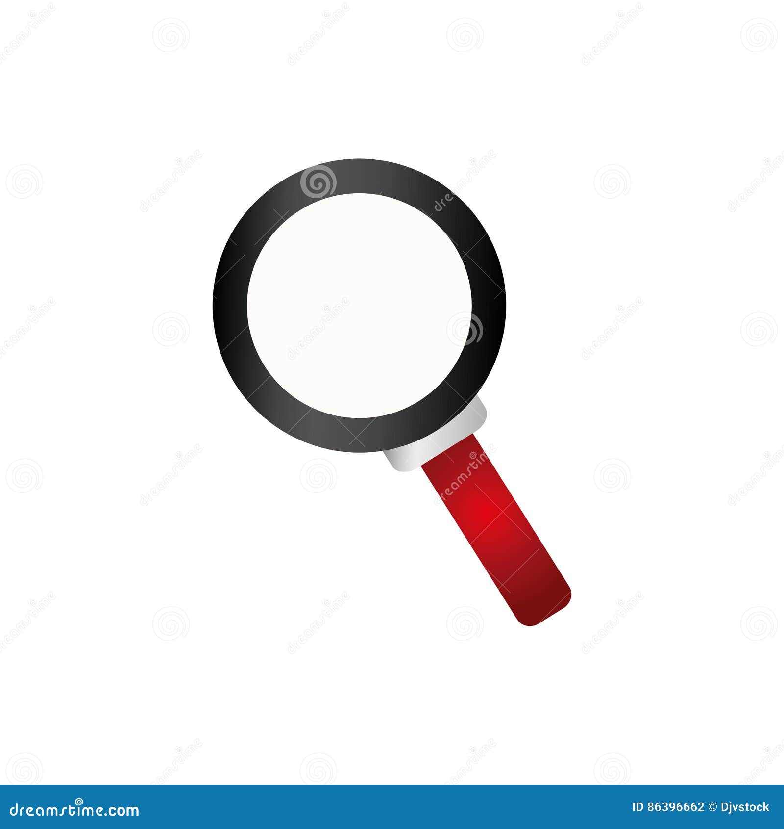 Lupe. Magnifying Glass On White. Vector Illustration | CartoonDealer ...